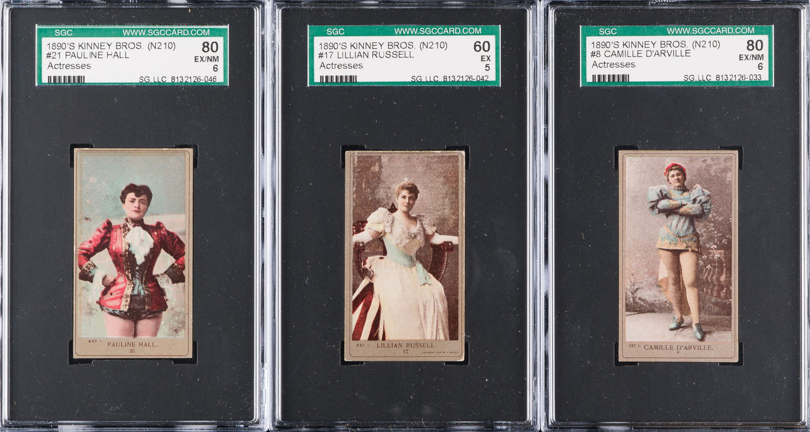 1890s N210 Kinney Bros. "Actresses" SGC-Graded Complete Set (25): #1 ...