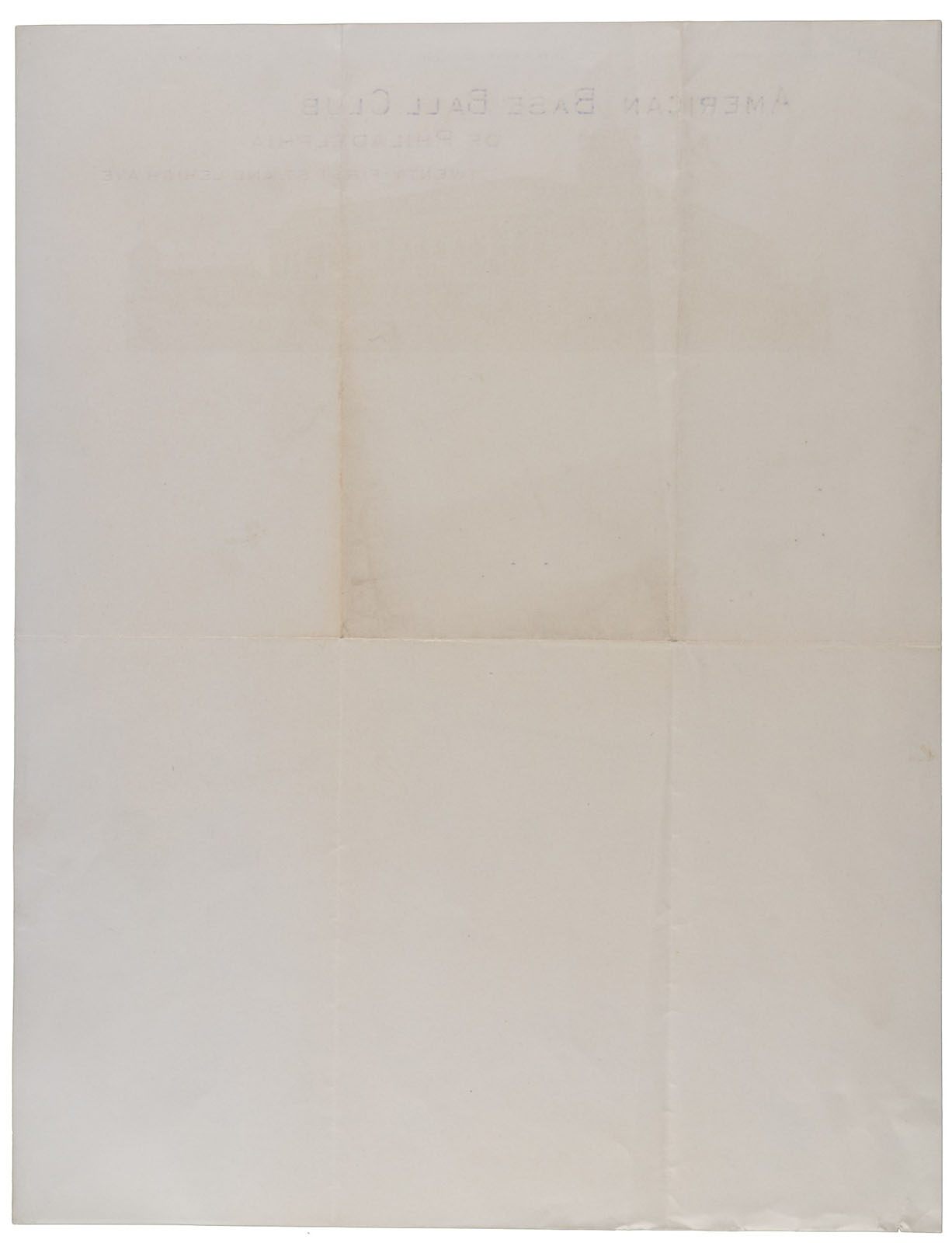 1911 Connie Mack Signed Letter On Athletics Letterhead | REA Archive