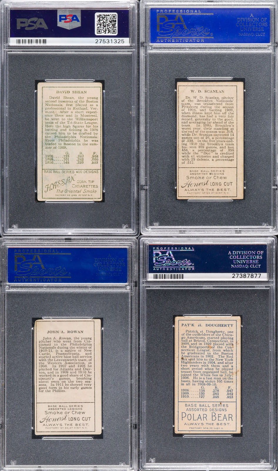 1911 T205 Gold Border Scarcities PSA-Graded Collection (10) | REA Archive