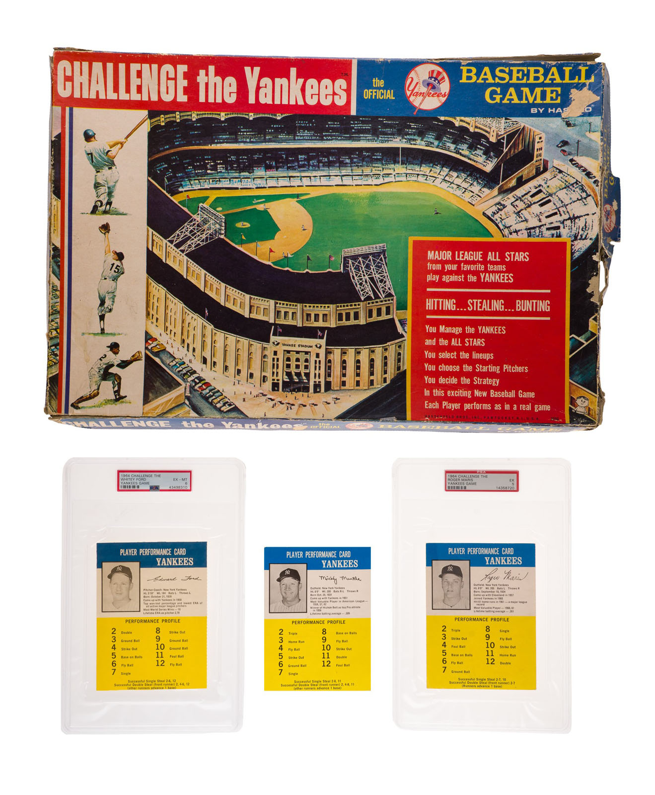 1964 Hasbro "Challenge the Yankees" Complete Card Set (50) Plus ...
