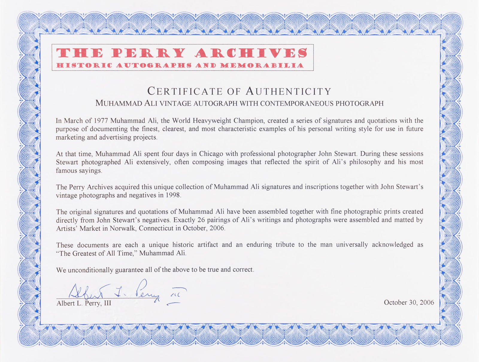 Muhammad Ali Rare Large-Signature Display | REA Archive