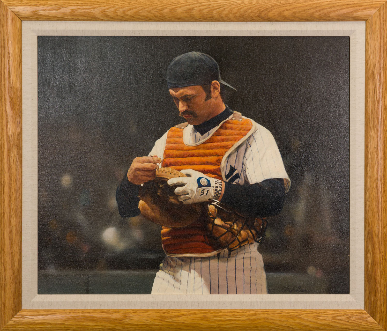 Thurman Munson Original Oil Painting by Ron Stark | REA Archive