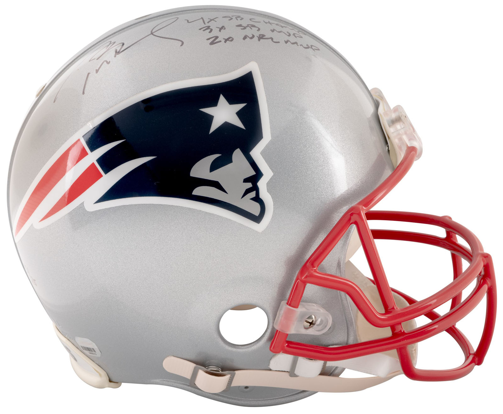 Tom Brady Signed and Inscribed Patriots Helmet and Signed Photograph ...