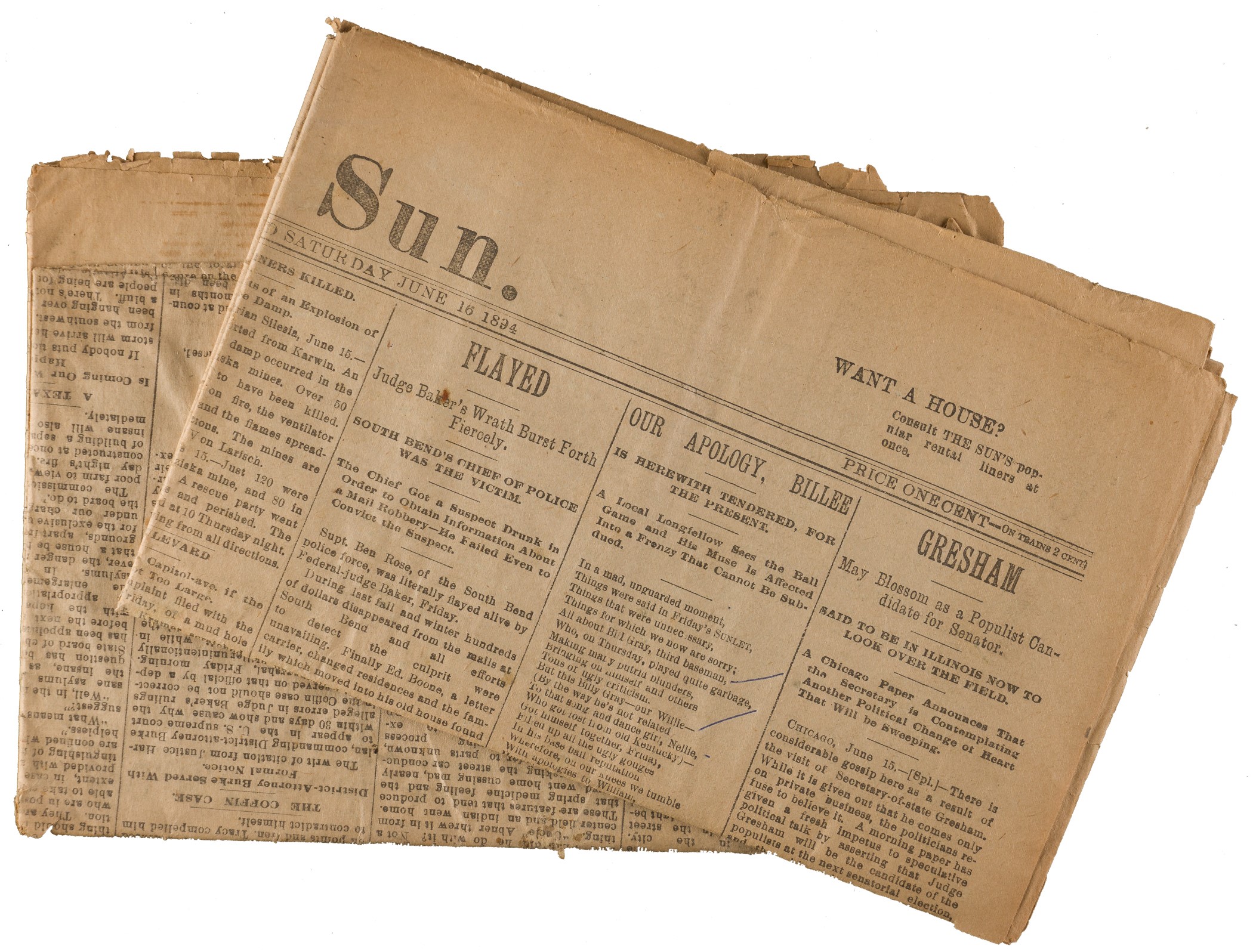 1890-1897 William Gray Baseball Document Collection with John Brush ...