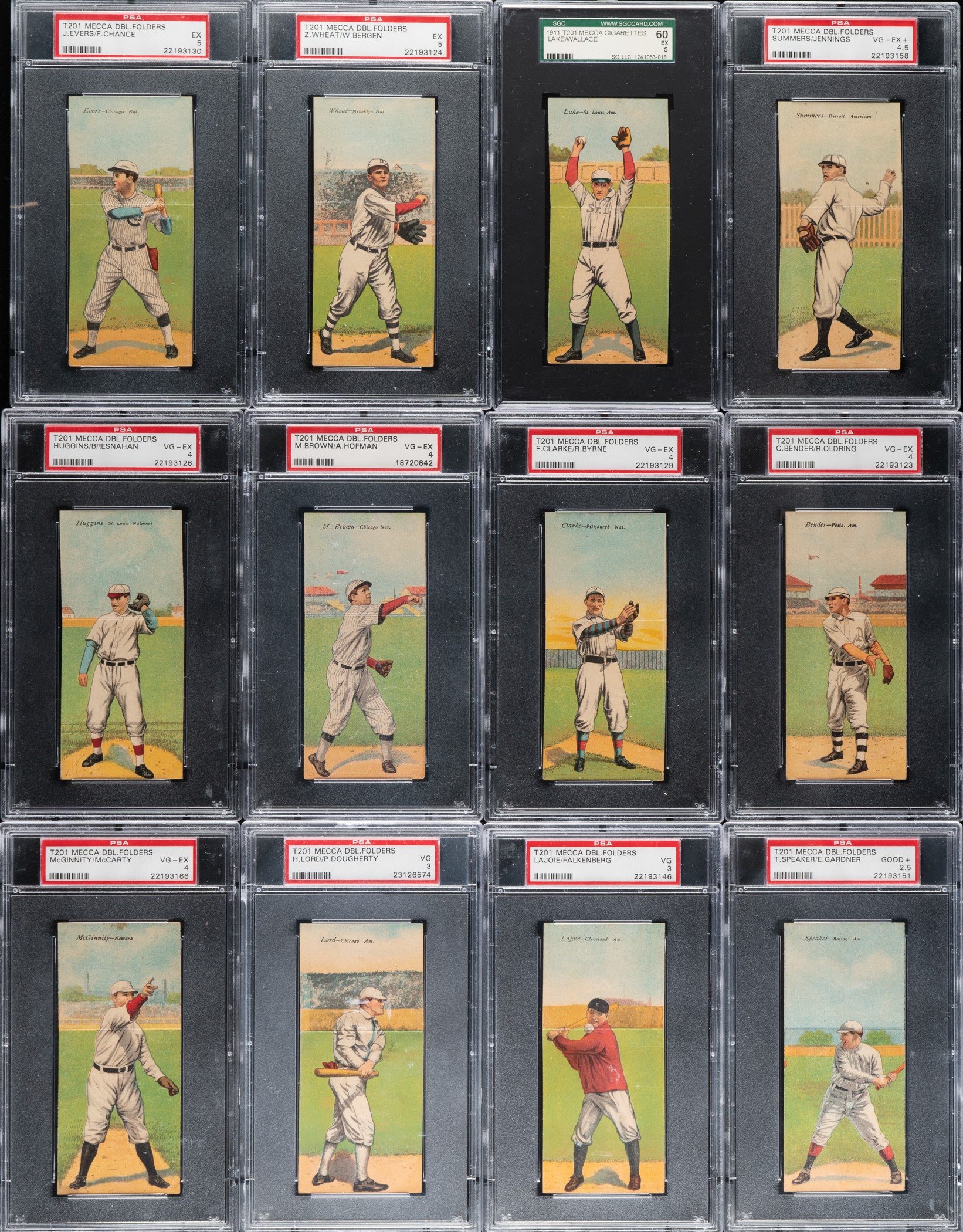 1911 T201 Mecca Double Folder PSA-Graded Complete Set (50) | REA Archive