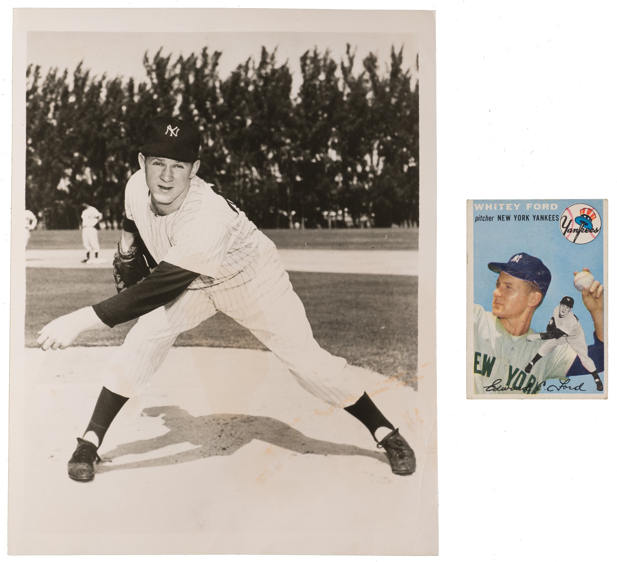 1950s Whitey Ford Original Photograph - PSA/DNA Type I - Used for 1953 and 1954 Topps Cards ...