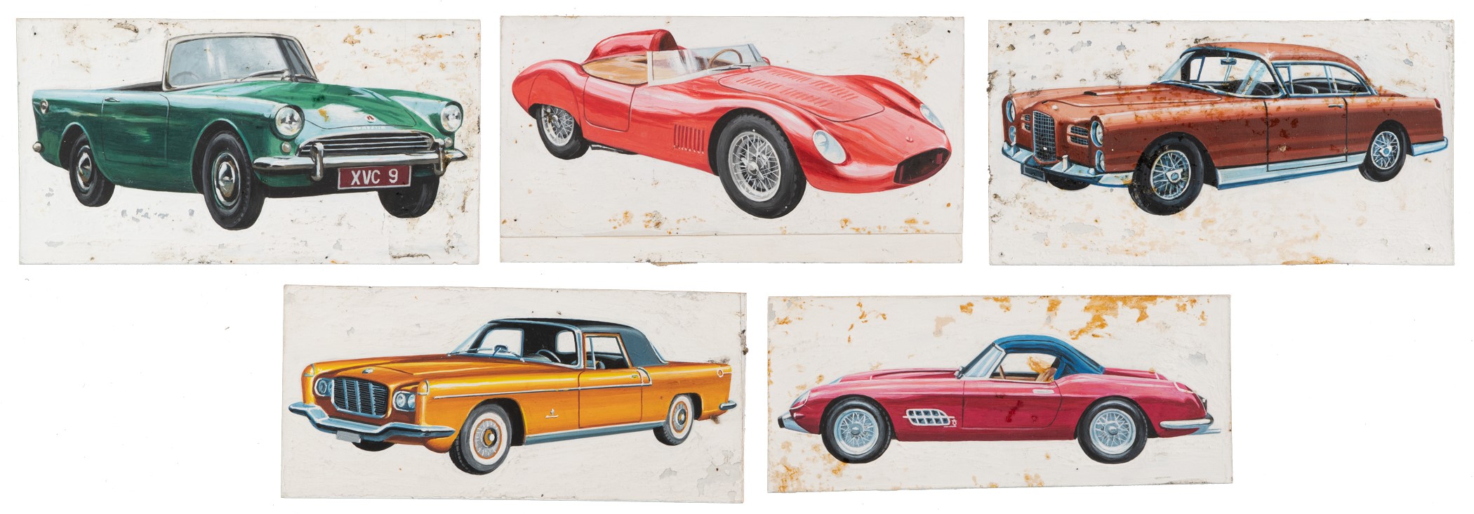 1961 Topps "Sports Cars" Original Card Artworks from the 1989 Topps ...