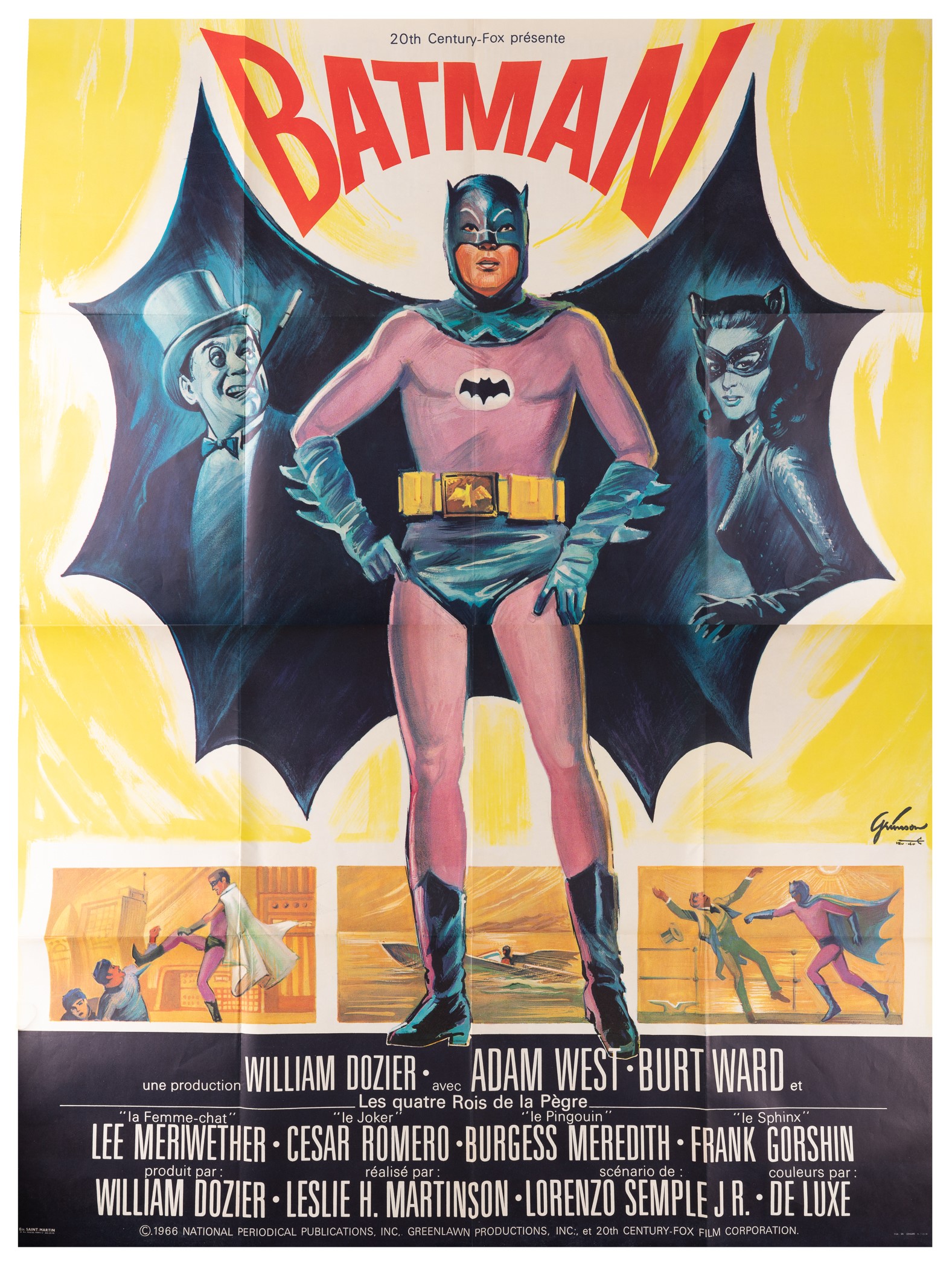 1966 "Batman" French Grande Movie Poster | REA Archive