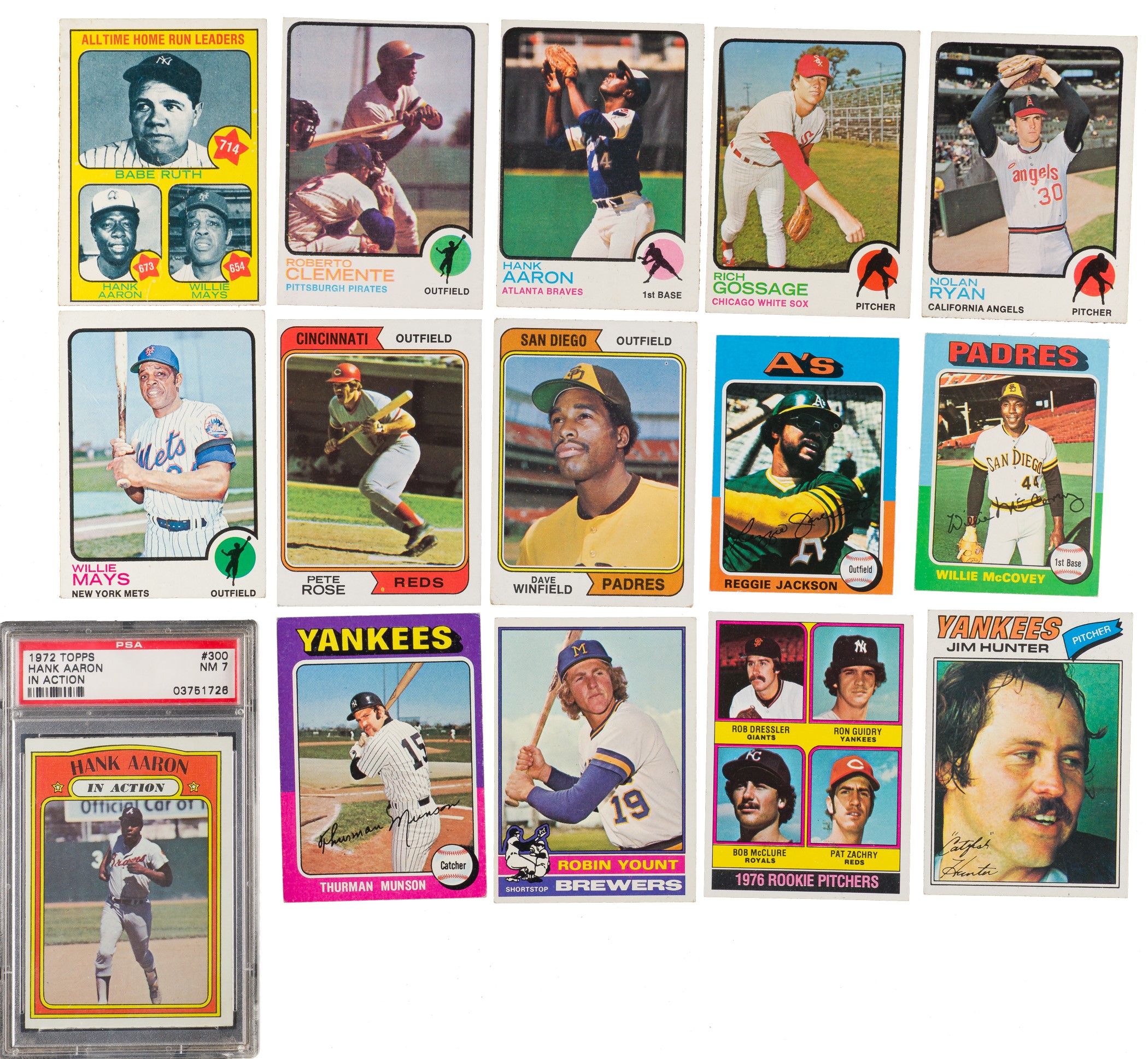 1972 to 1977 Topps "Shoebox" Collection (8,728 cards) Including 1973 ...
