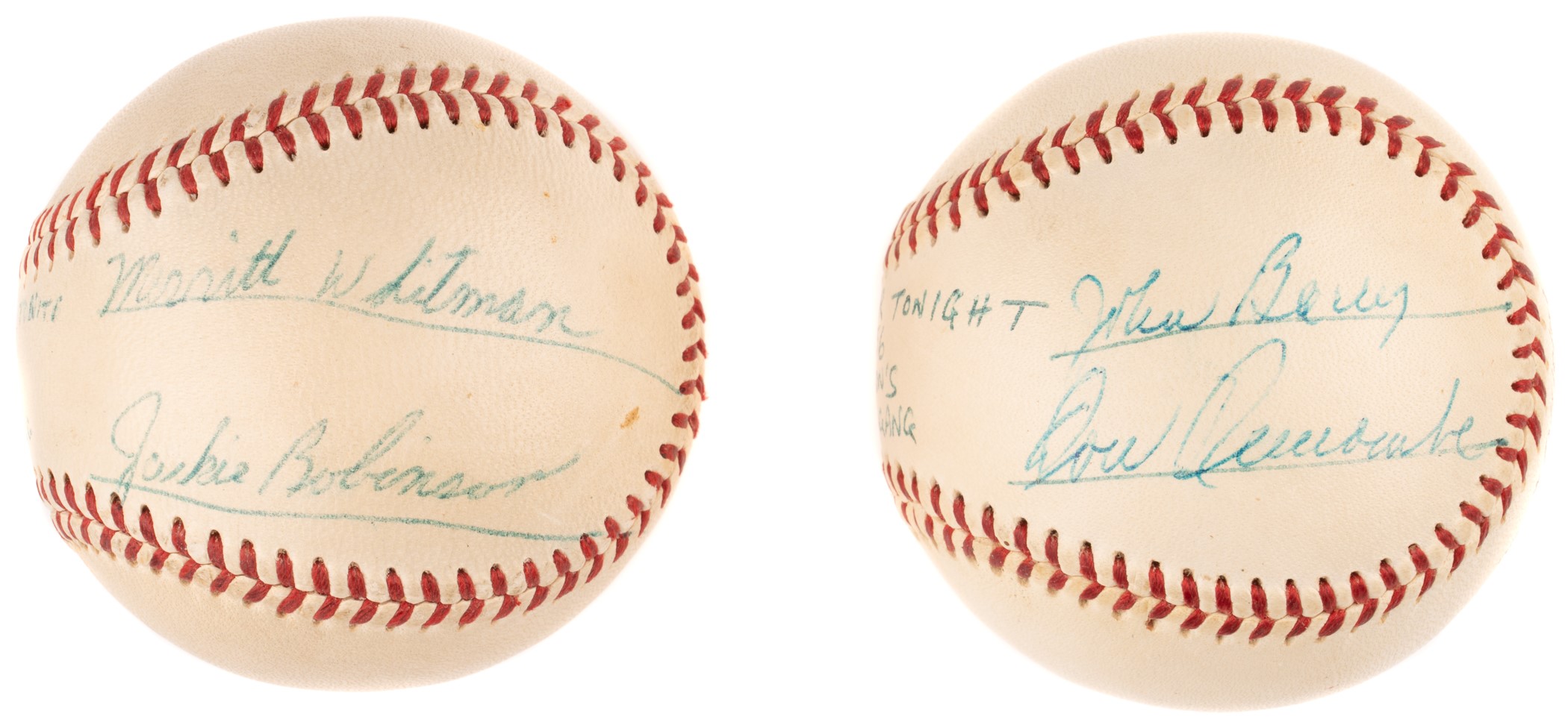 Jackie Robinson and Don Newcombe "Happy Felton's Knot-Hole Gang" Signed ...