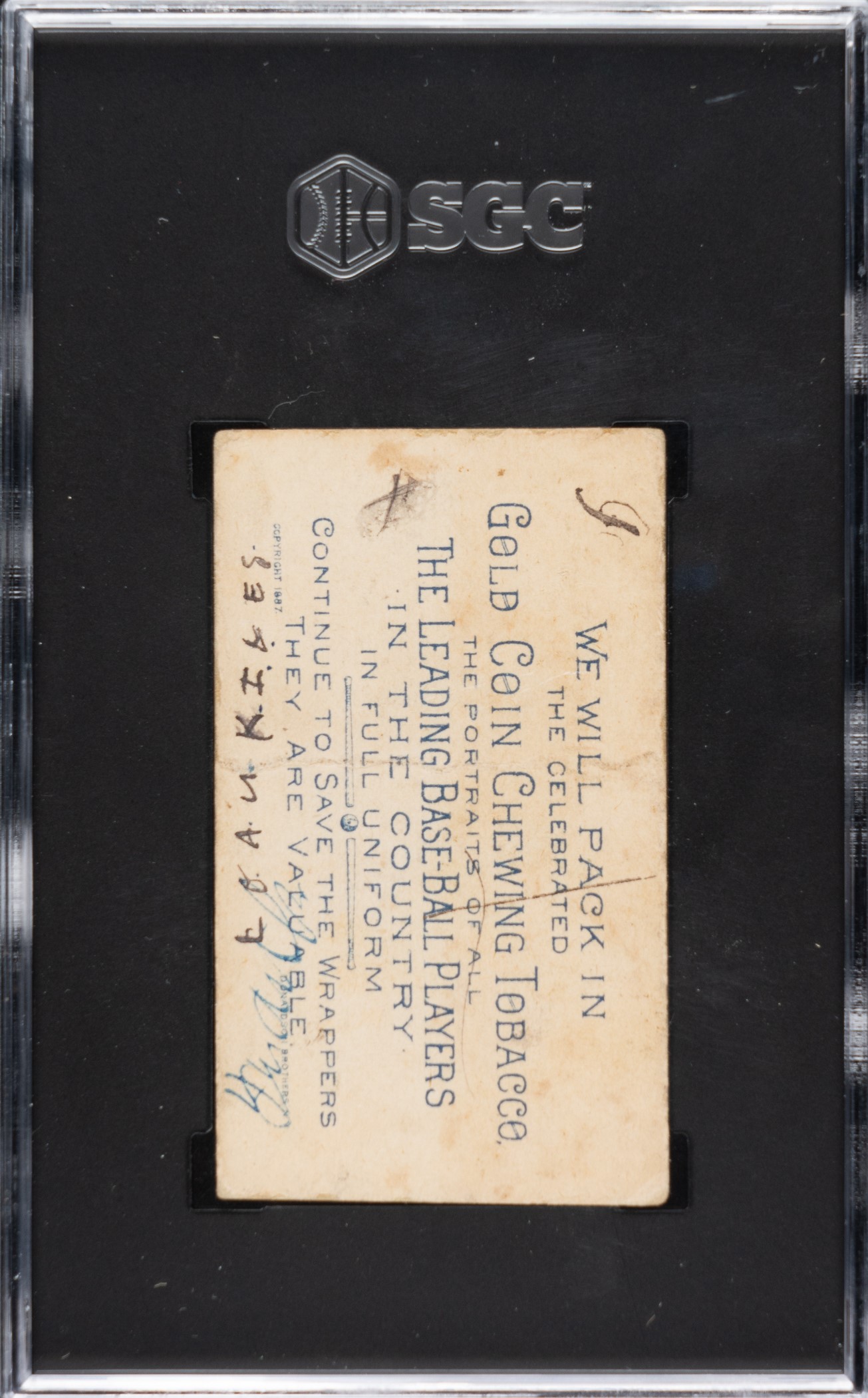 1887 N284 Buchner Gold Coin Cap Anson Left Hand On Hip | REA Archive