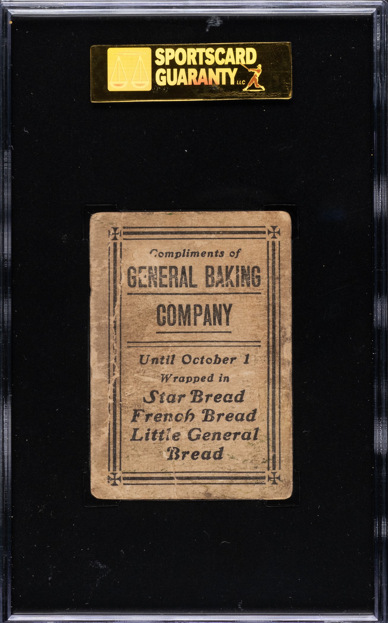1911-1914 D304 General Baking Ty Cobb | REA Archive
