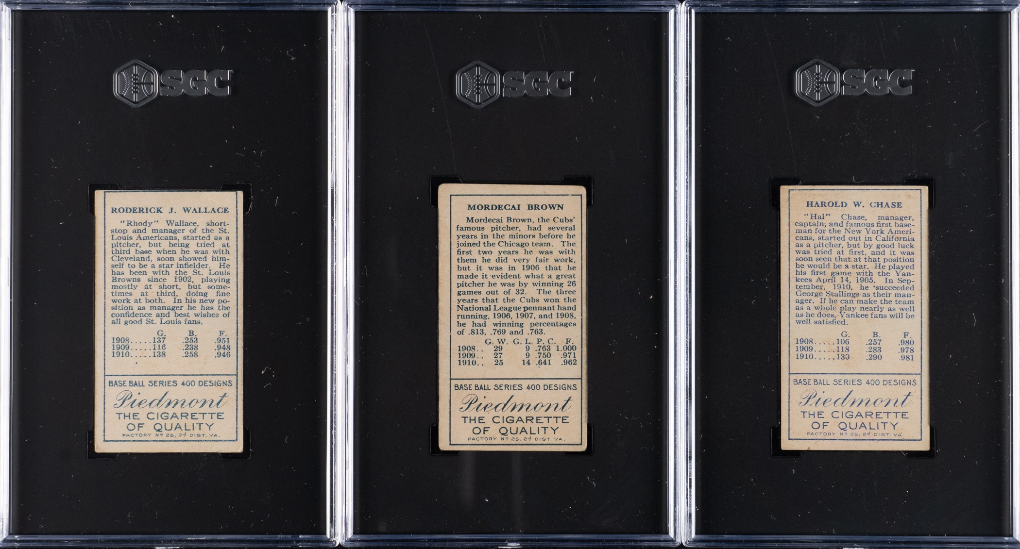 1911 T205 Gold Border Partial Set (126/208) Plus 65 Duplicates ...