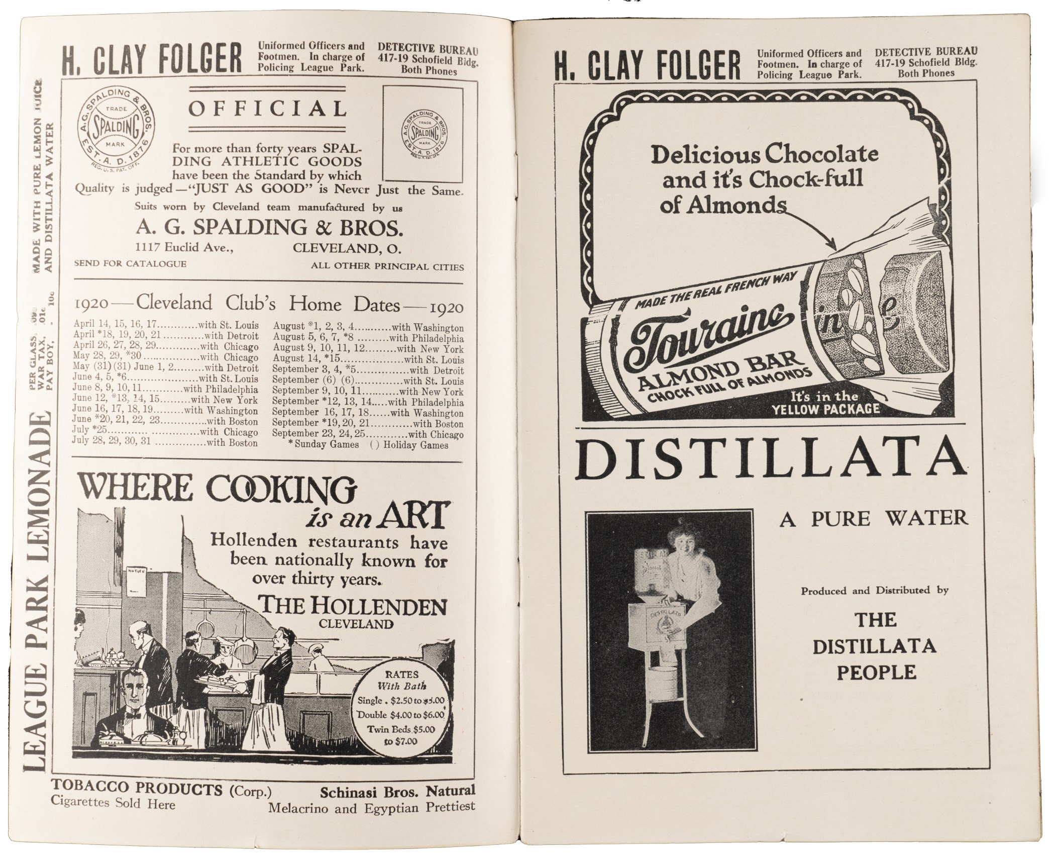 1920 Cleveland Indians (vs. Brooklyn Robins) World Series Program | REA ...