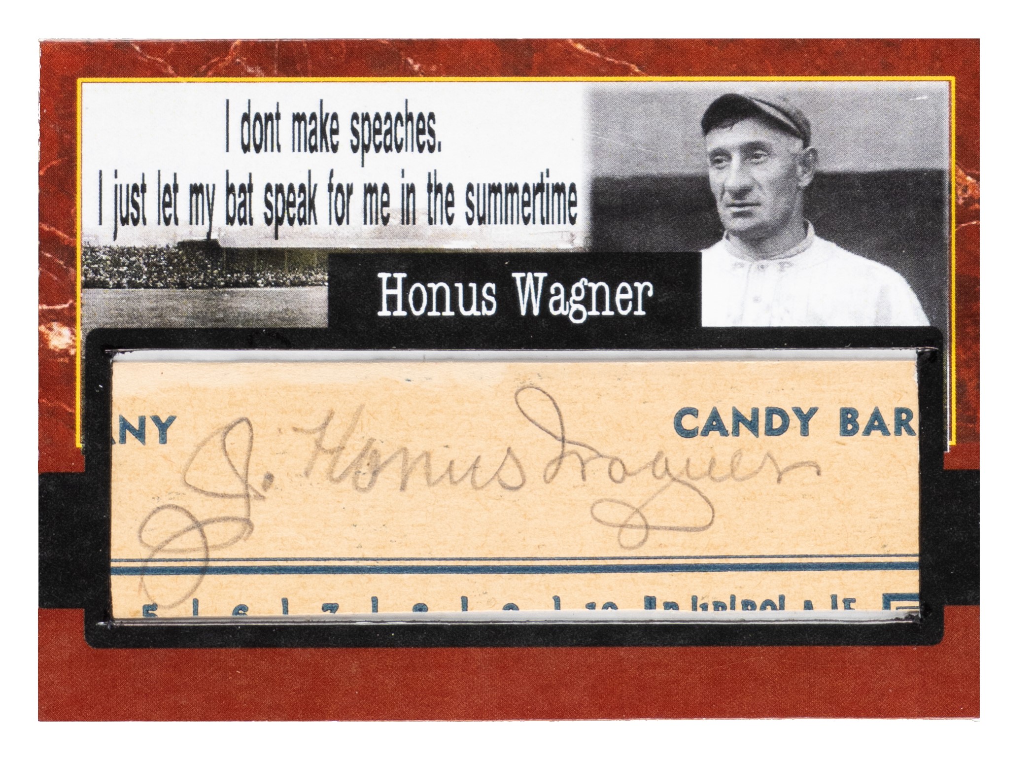 1938 Honus Wagner Cut Signature from Scorecard - JSA | REA Archive