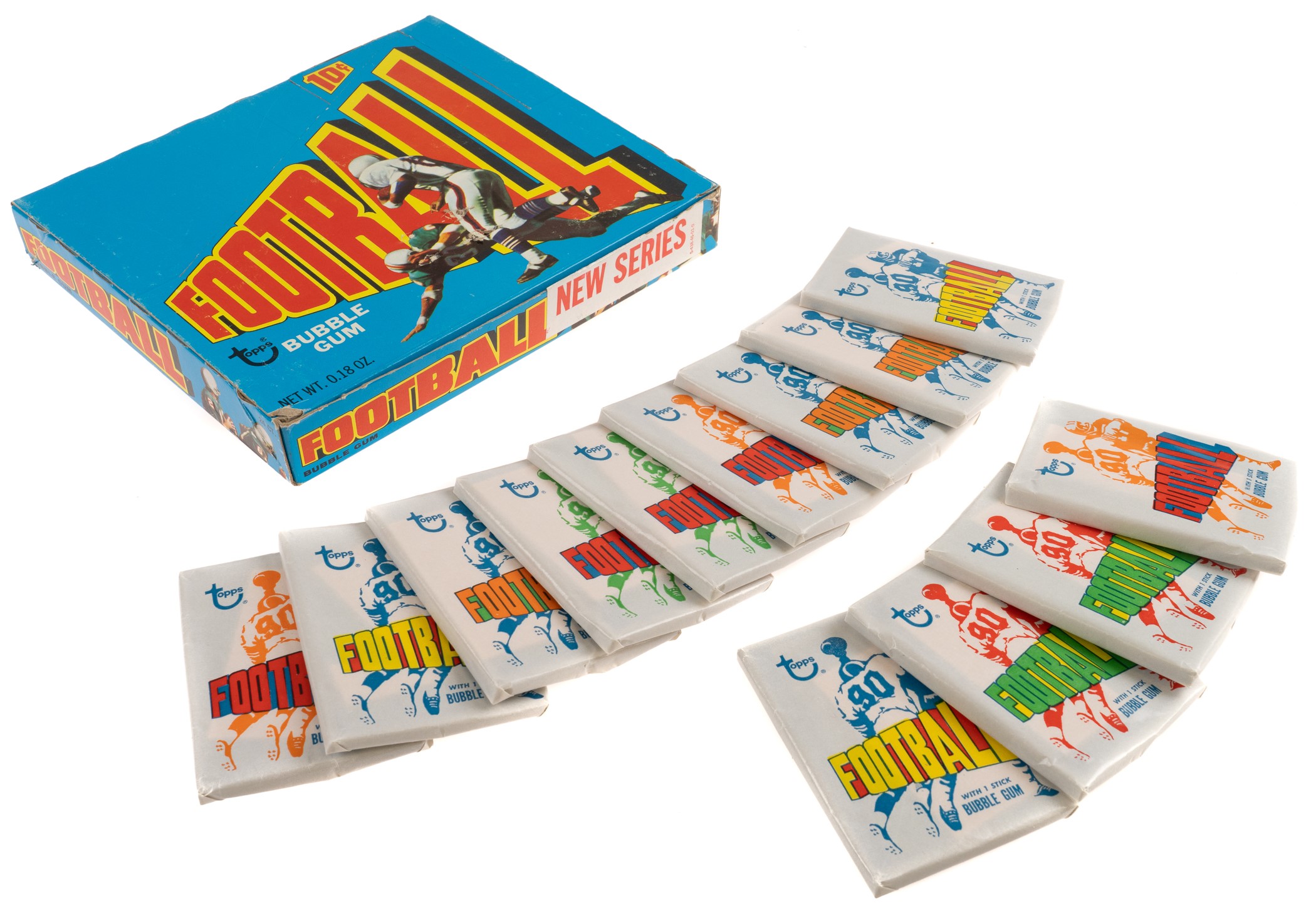 1972 Topps Football Second-Series Unopened Wax Pack Collection (13 ...