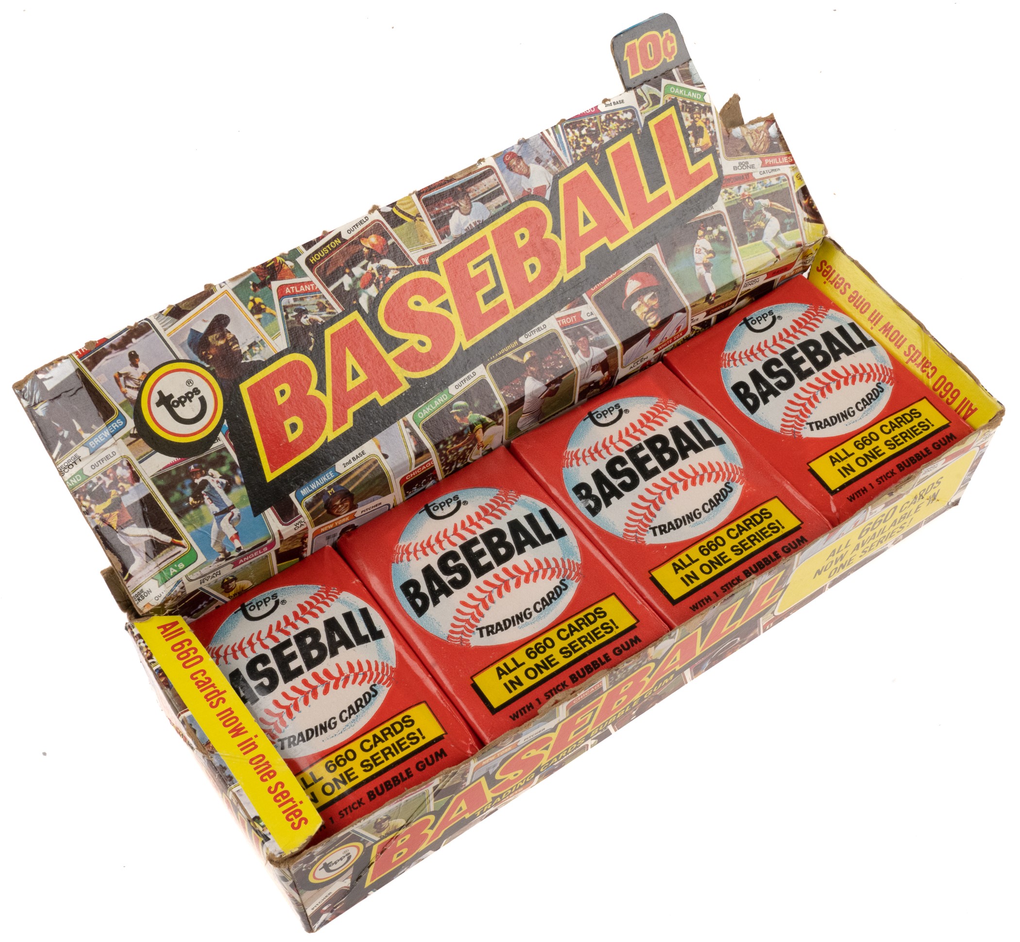 1974 Topps Unopened Wax Pack Collection (28) Plus Original Display Box ...