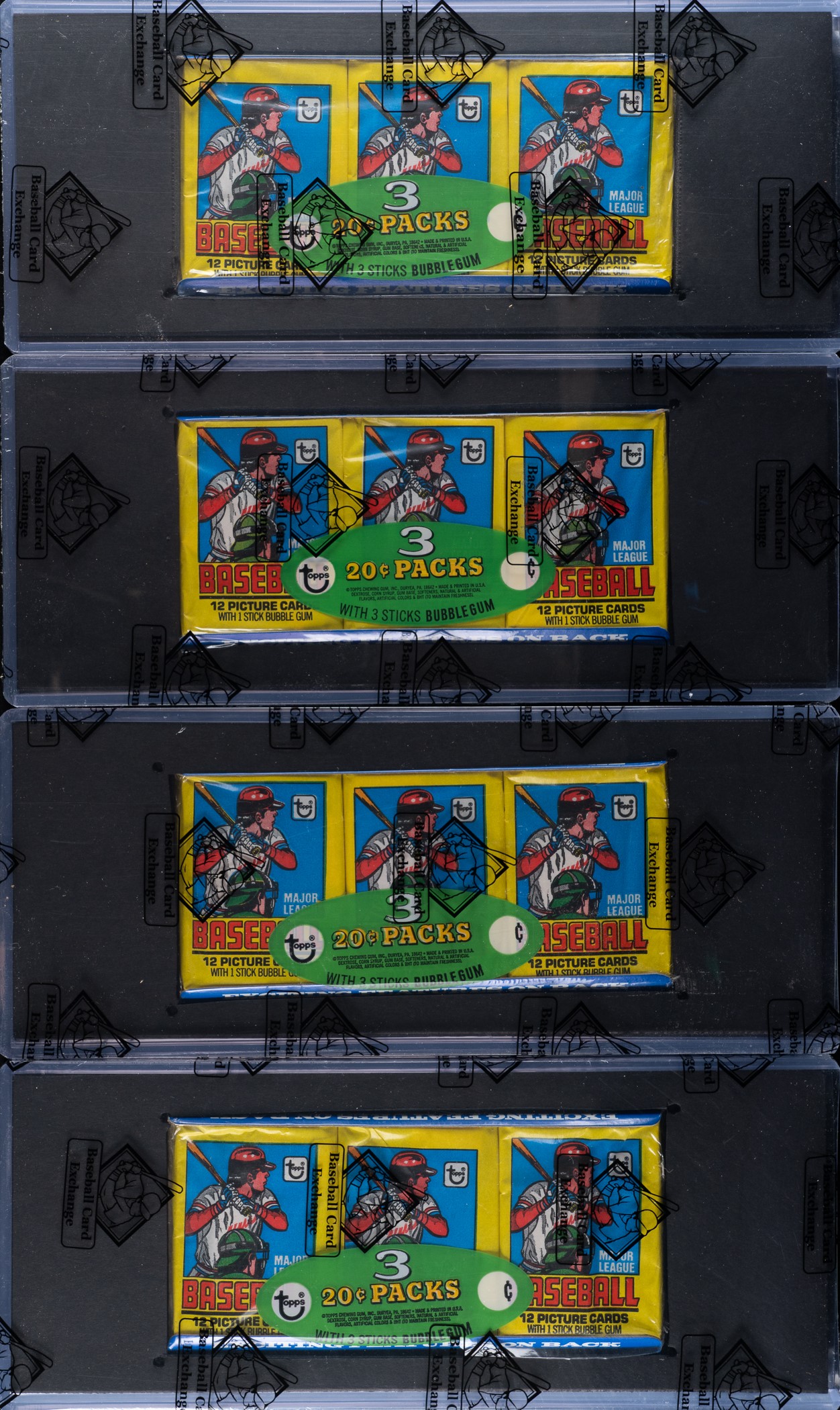 1979 Topps Unopened Wax Pack Trays Collection (4) - Bbce | Rea Archive