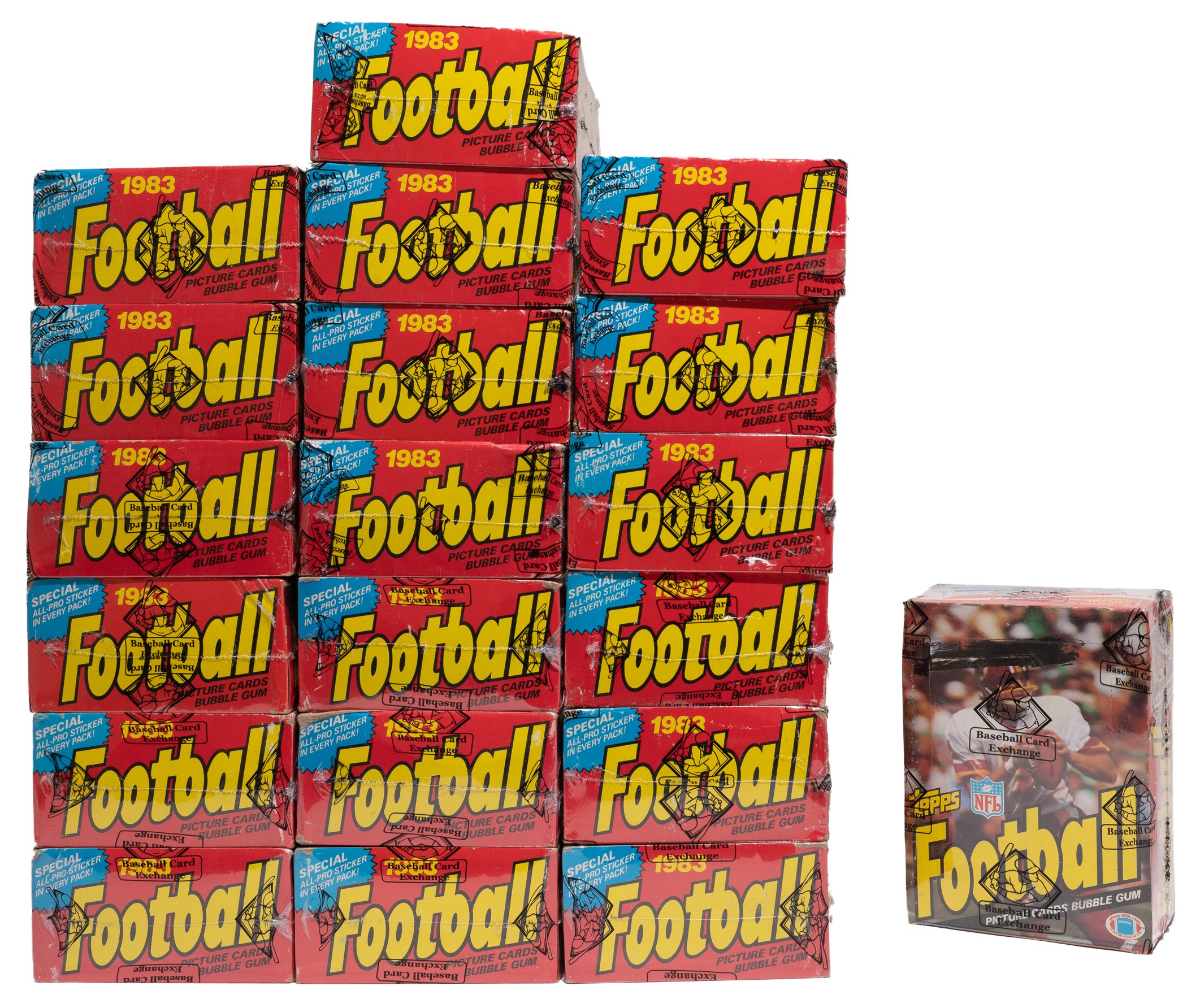 1983 Topps Football Unopened Wax Box Collection (20 Boxes, 720 Packs ...