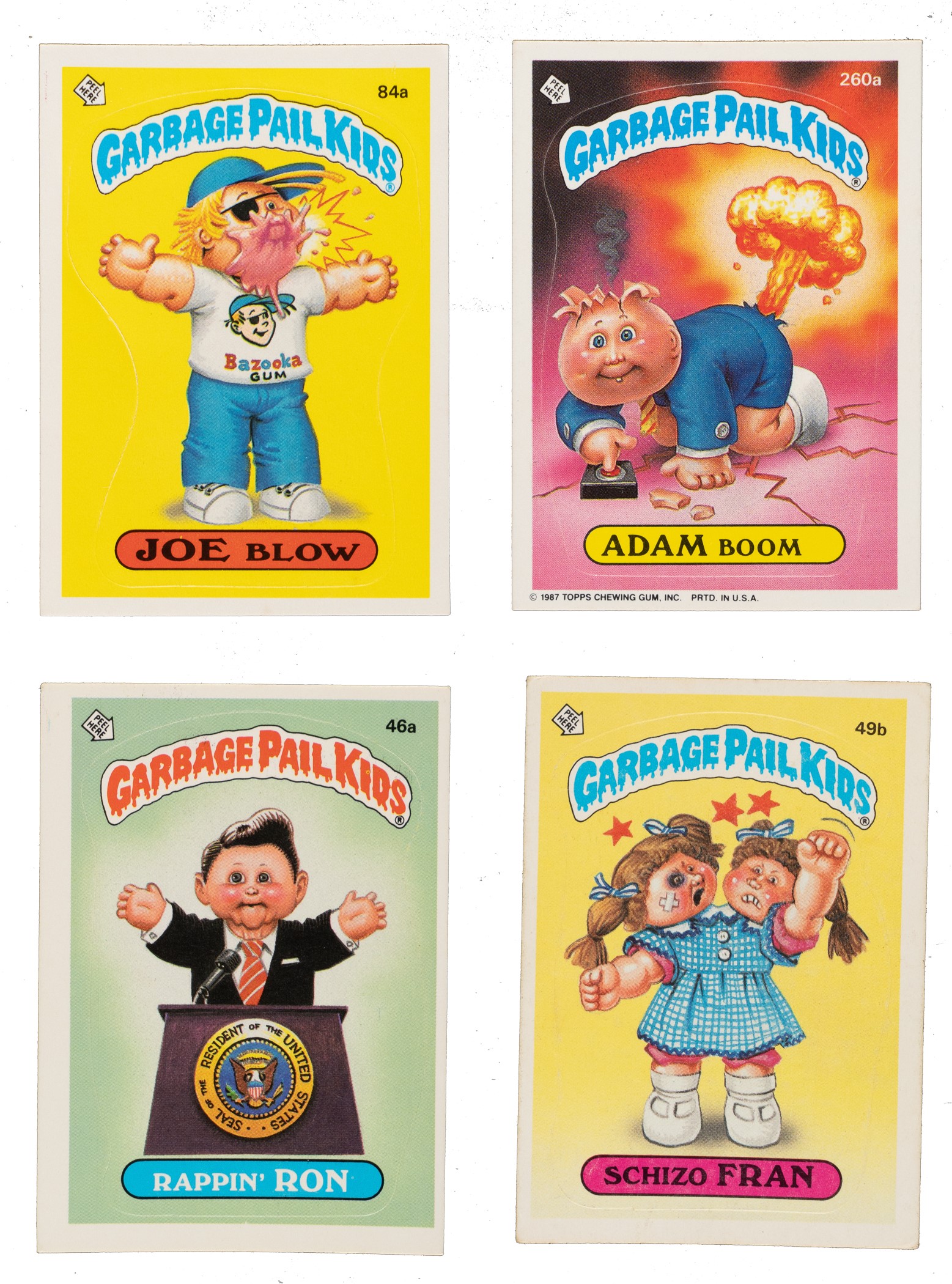 1985 to 1987 Topps "Garbage Pail Kids" Series 2-7 Complete and Near ...