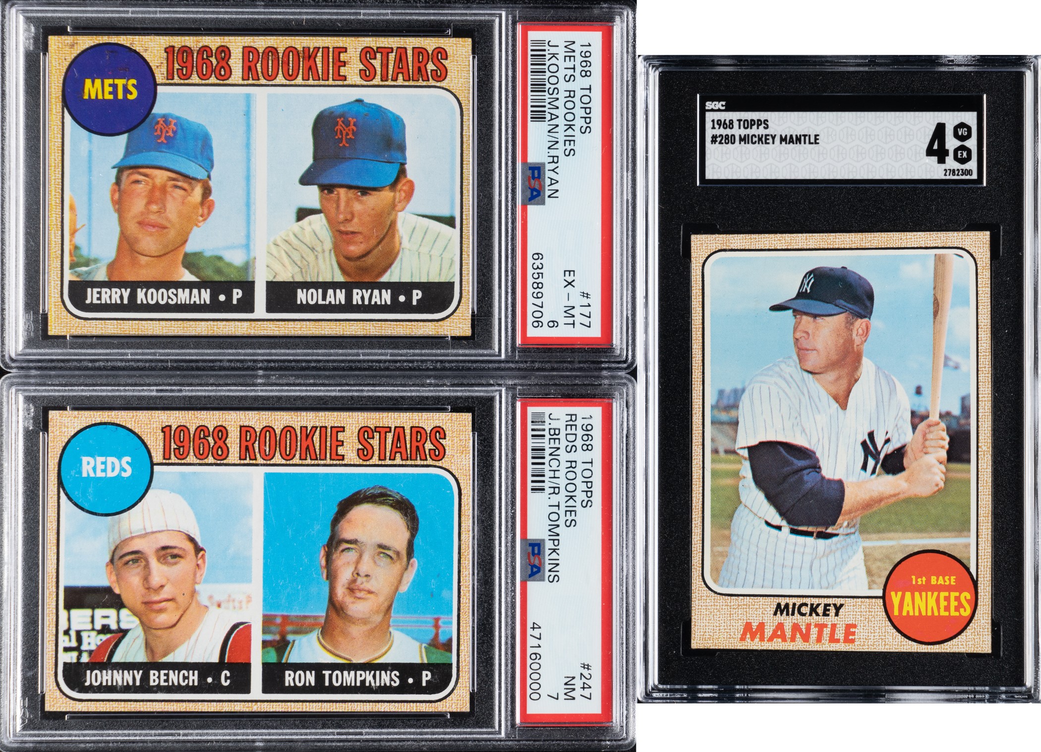 High-Grade 1968 Topps Complete Set (598) Including #177 Nolan Ryan ...