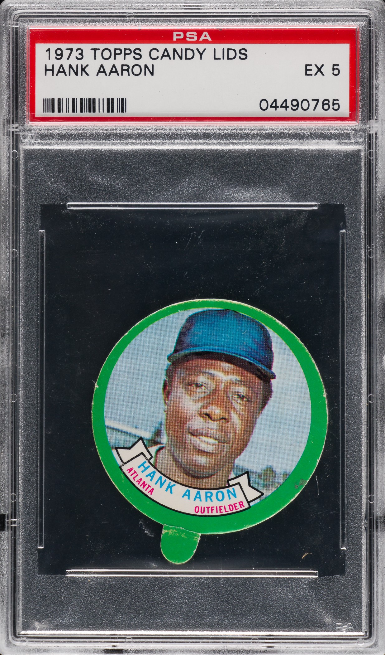 1973 Topps Candy Lids Hank Aaron PSA EX 5 | REA Archive