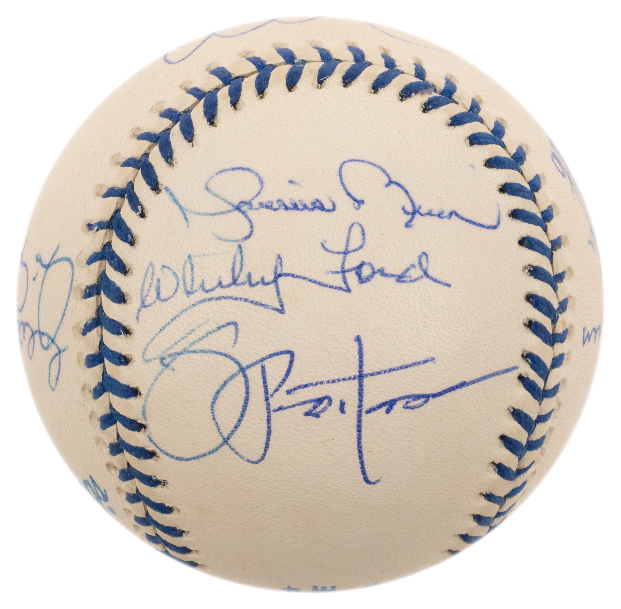 New York Yankees Multi-Signed Joe DiMaggio Commemorative Baseball ...