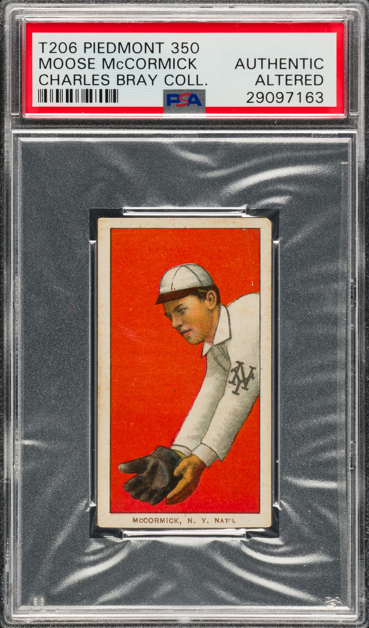 1909-1911 T206 White Border Moose McCormick PSA Authentic (Charles Bray ...