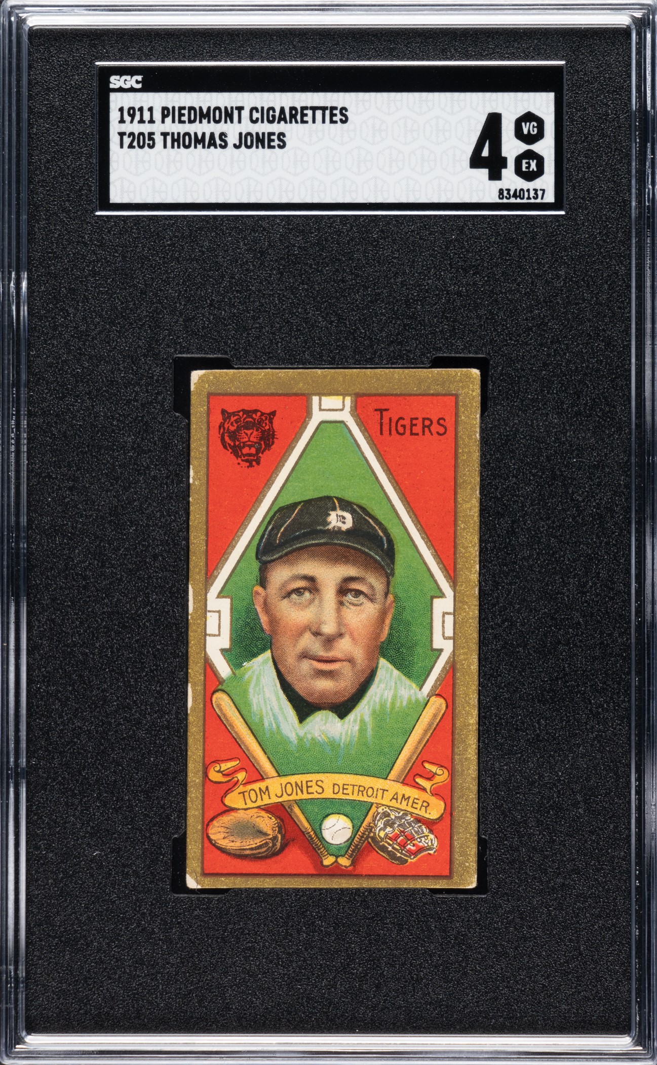 1911 T205 Gold Border Thomas Jones SGC VG/EX 4 | REA Archive