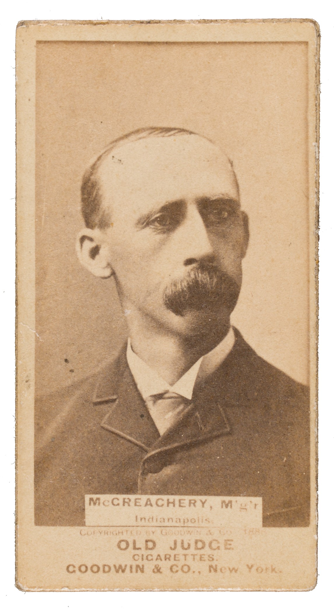 1888 N172 Old Judge Deacon White Portrait Identified as "McGreachery, Mgr" - Legendary Rarity ...