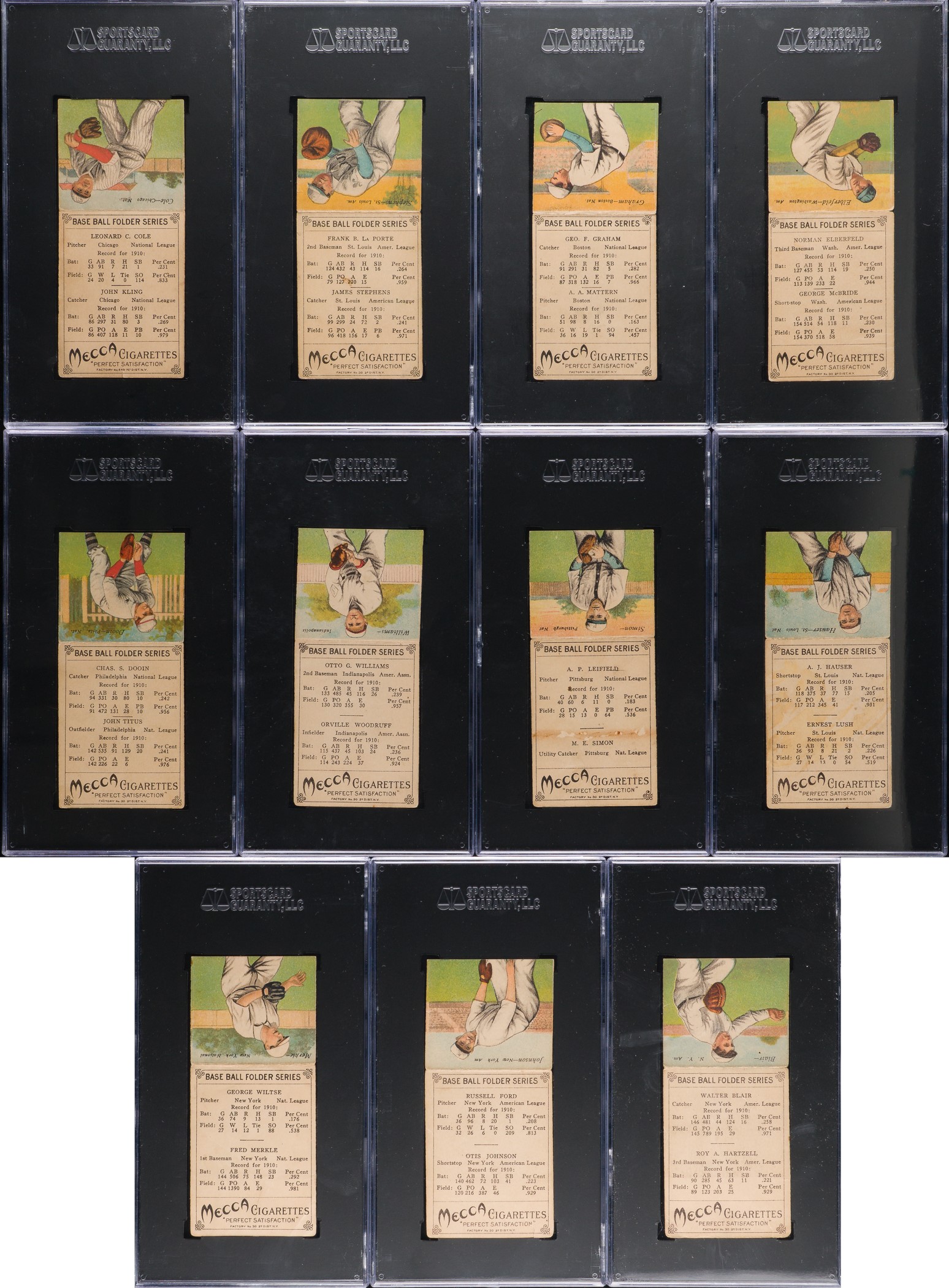 1911 T201 Mecca Double Folder SGC-Graded Complete Set (50) | REA Archive