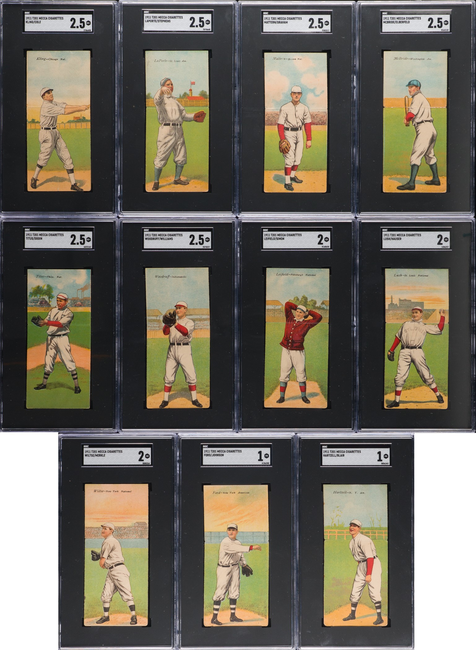 1911 T201 Mecca Double Folder SGC-Graded Complete Set (50) | REA Archive