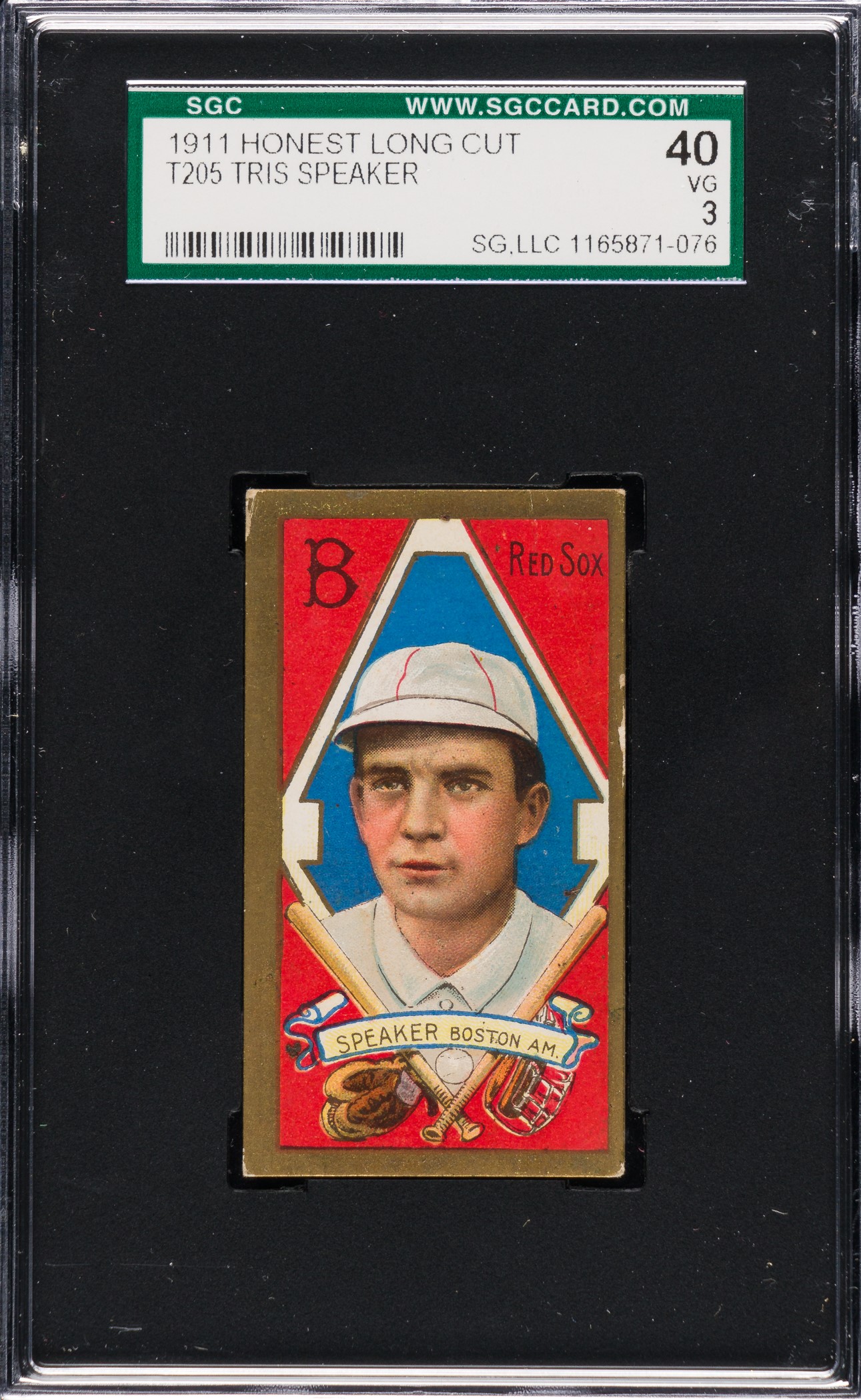 1911 T205 Gold Border Tris Speaker SGC VG 40 | REA Archive