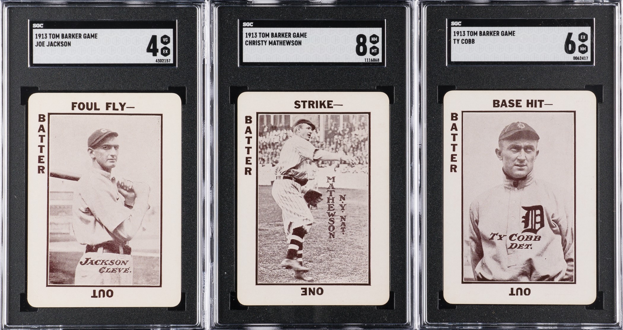 1913 WG6 Tom Barker Game Complete Set (52) Including Ty Cobb and Joe ...