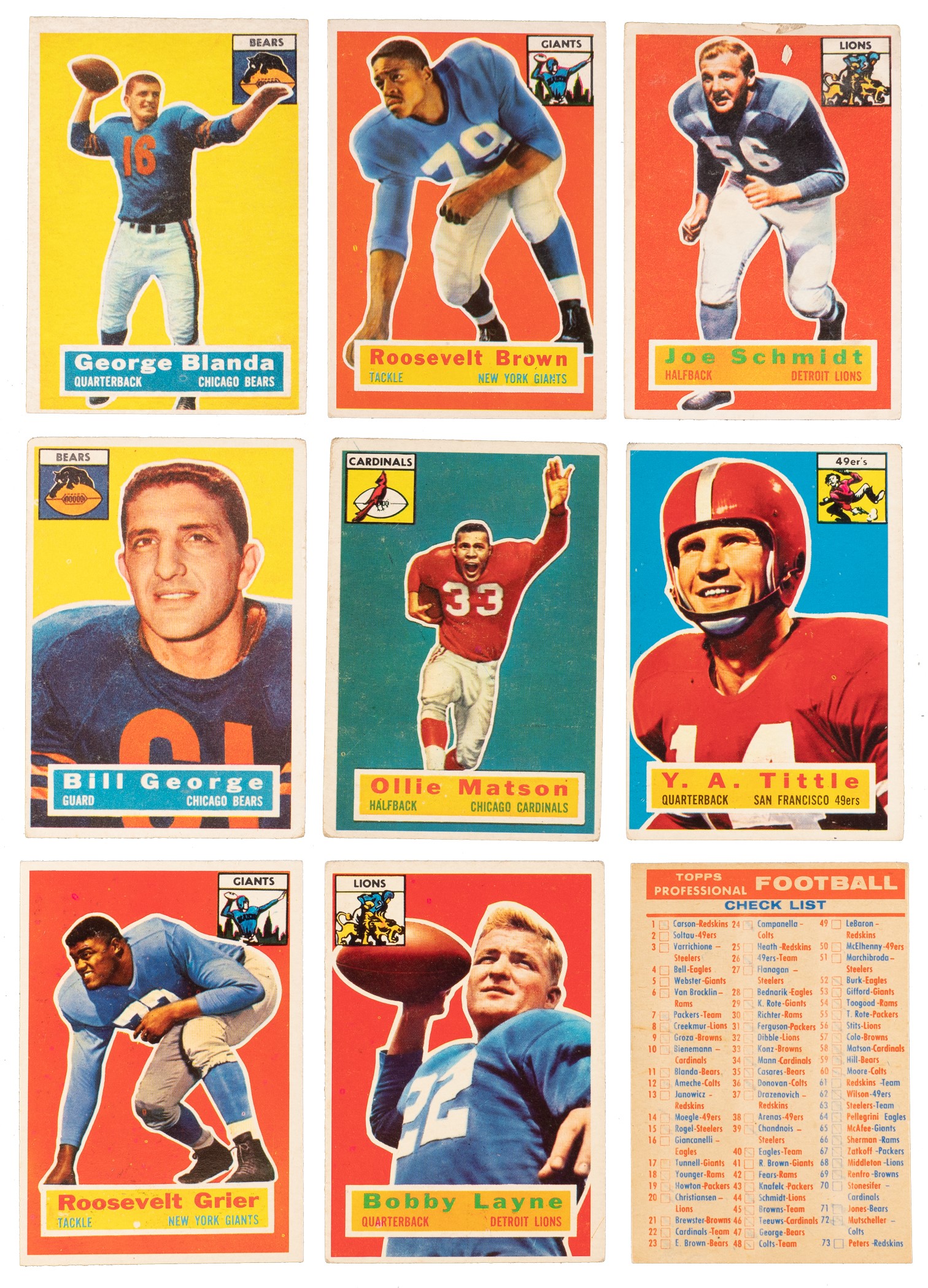 1956 Topps Football Complete Set (120 Plus Checklist) | REA Archive