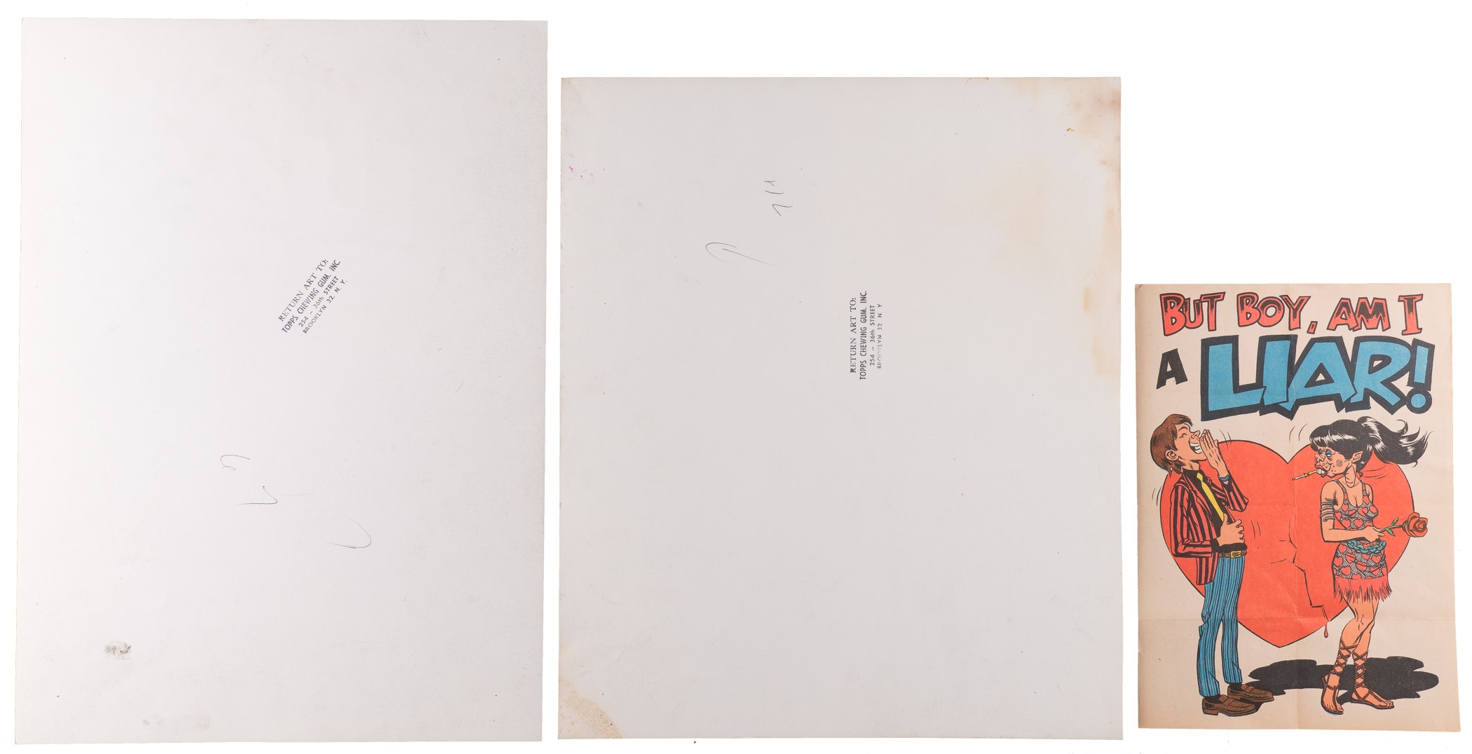 1967 Topps "Nasty Notes" Original Artwork Collection by Wally Wood and ...