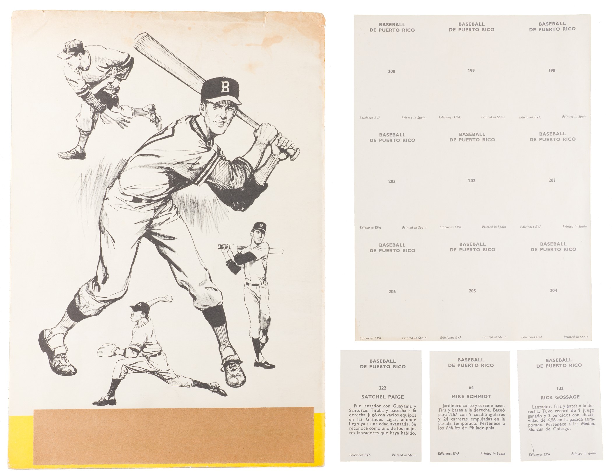 1972 Puerto Rican League Sticker Complete Set (231) Including Original ...