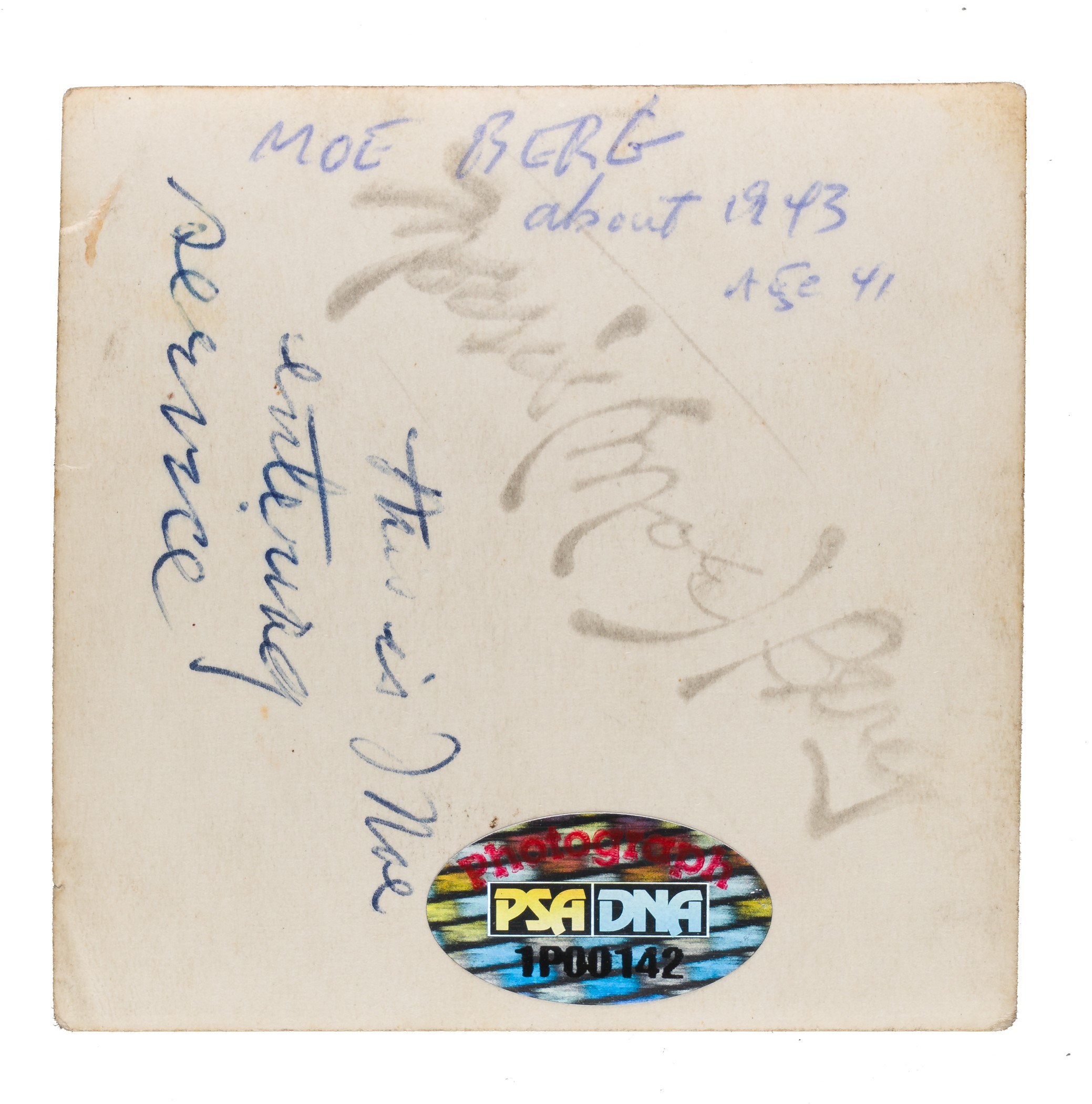 Circa 1940s Moe Berg Original Passport Photograph PSA/DNA Type I | REA ...