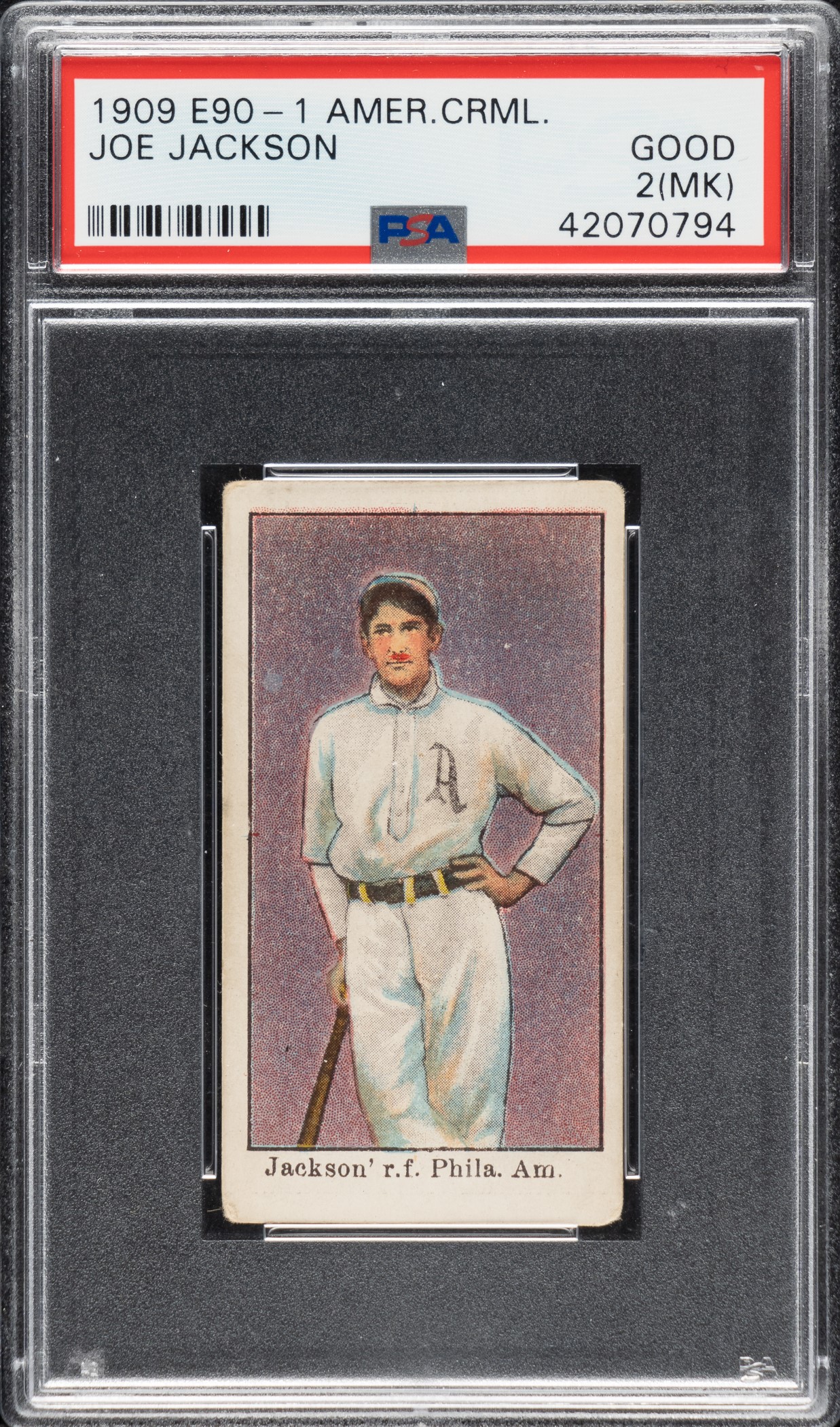 1909-1911 E90-1 American Caramel Joe Jackson Rookie | REA Archive