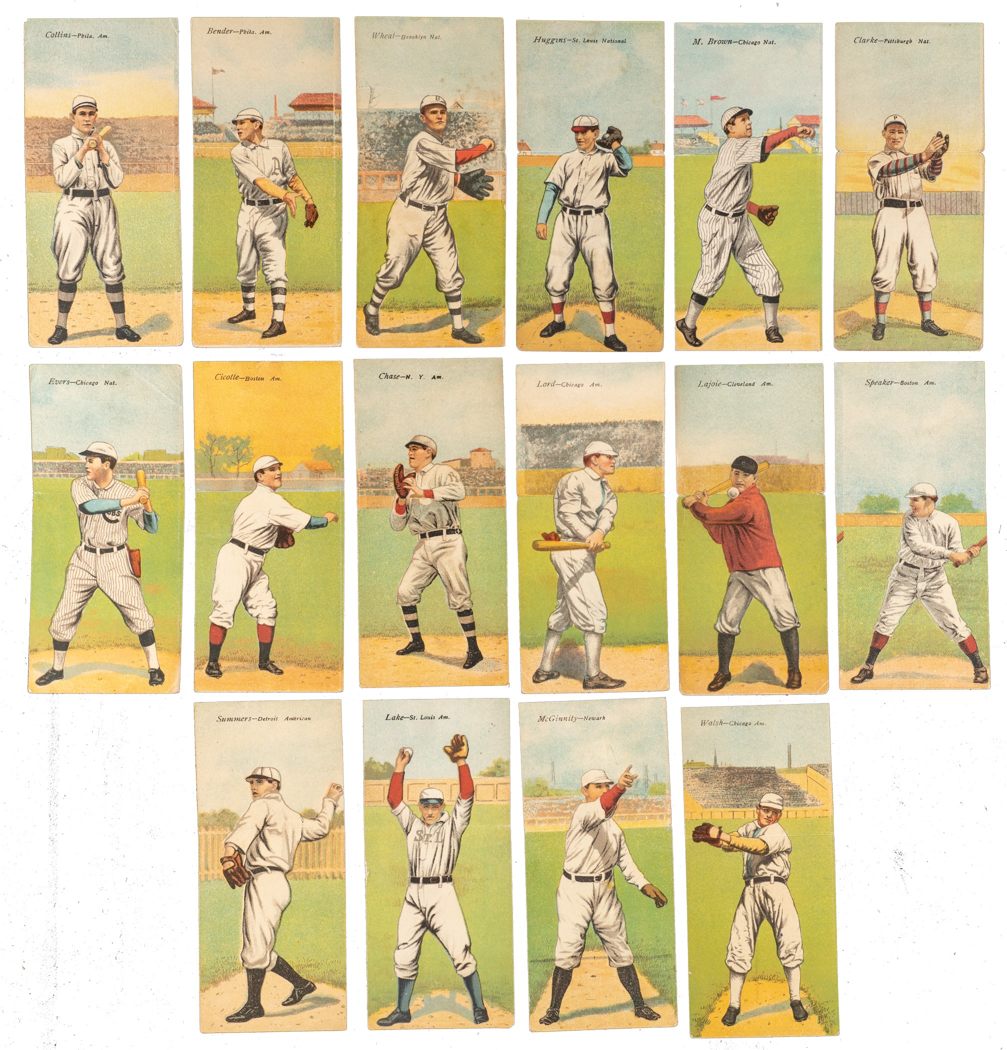 1911 T201 Mecca Double Folders Complete Set (50) | REA Archive