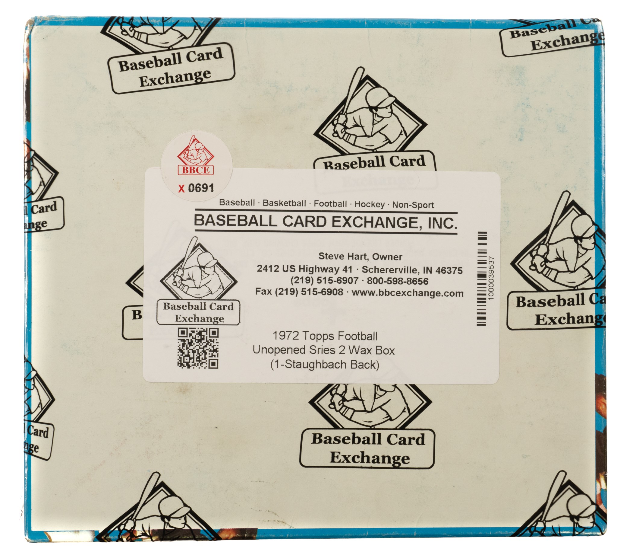 1972 Topps Football Second Series Unopened Wax Box (24 Packs) - BBCE ...