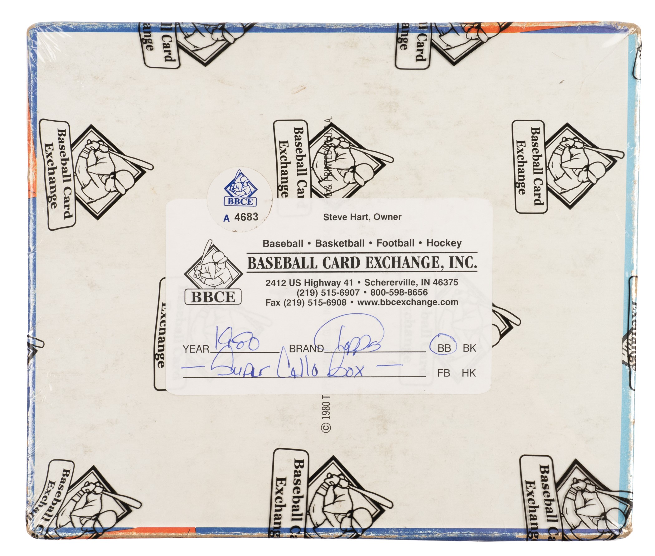 1980 Topps Unopened Super Cello Pack Box (24 Packs) - BBCE | REA Archive