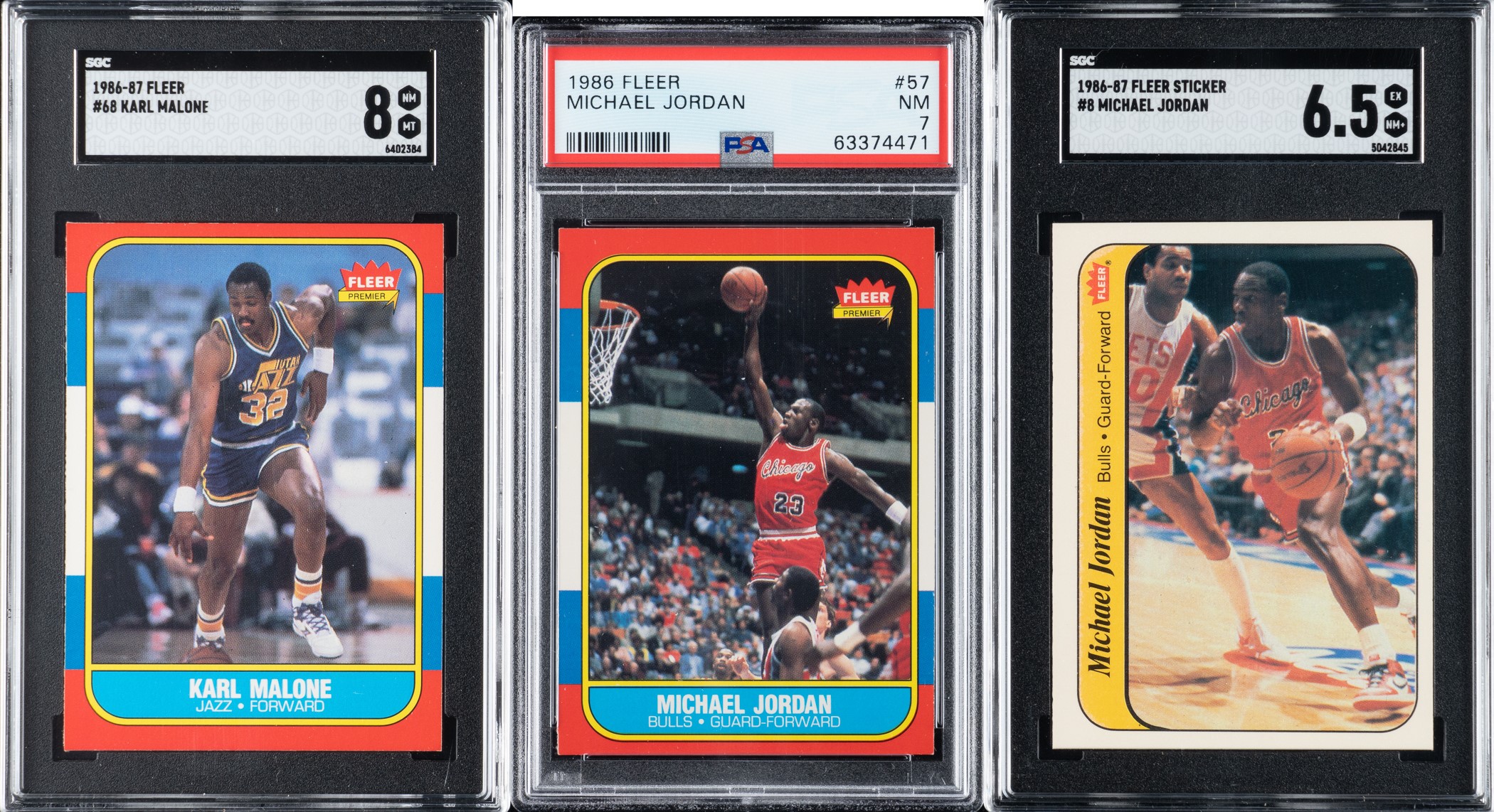 1986-1987 Fleer Basketball Complete Set (132) Plus Complete Stickers ...
