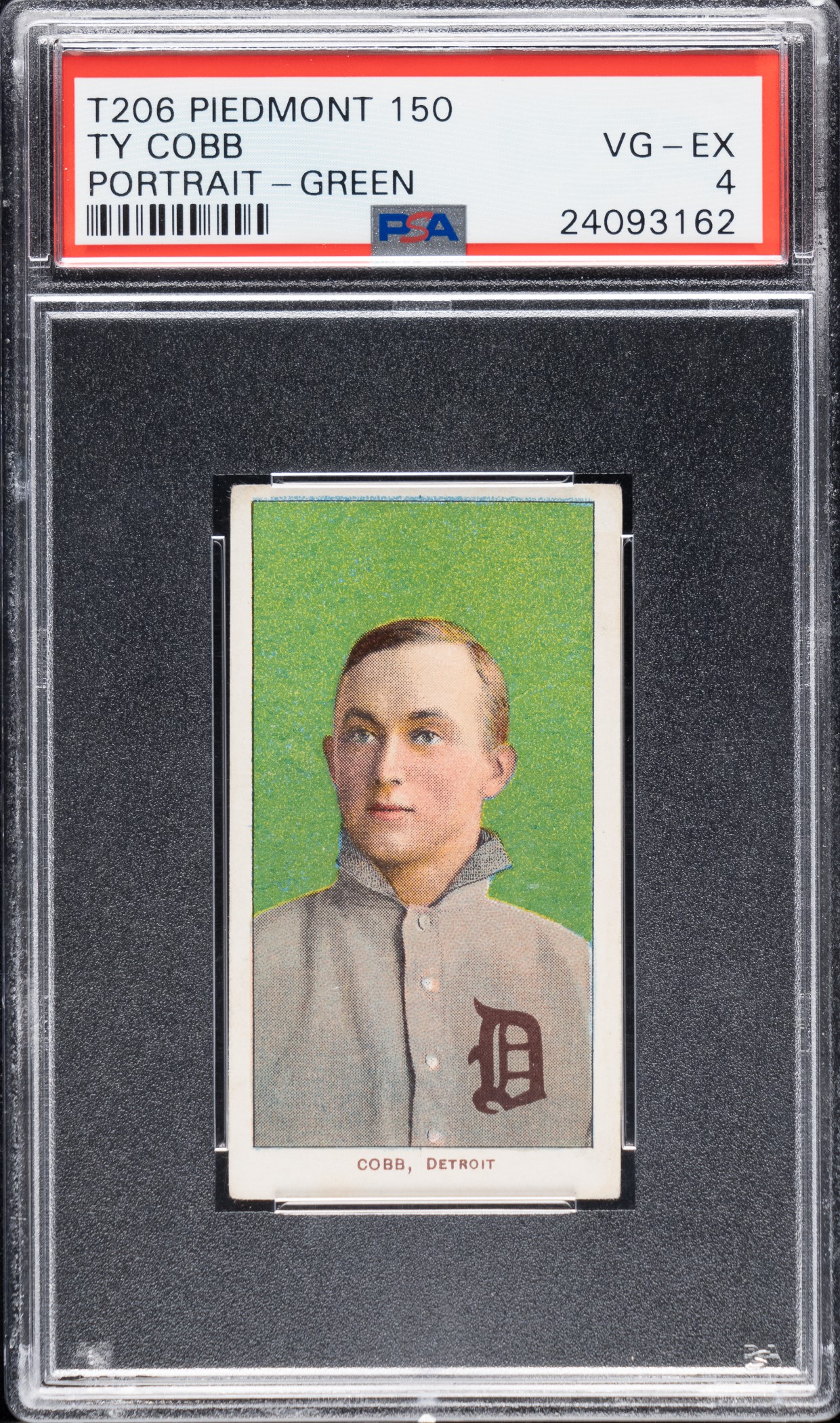 1909-1911 T206 White Border Ty Cobb Portrait Green Background PSA VG-EX ...