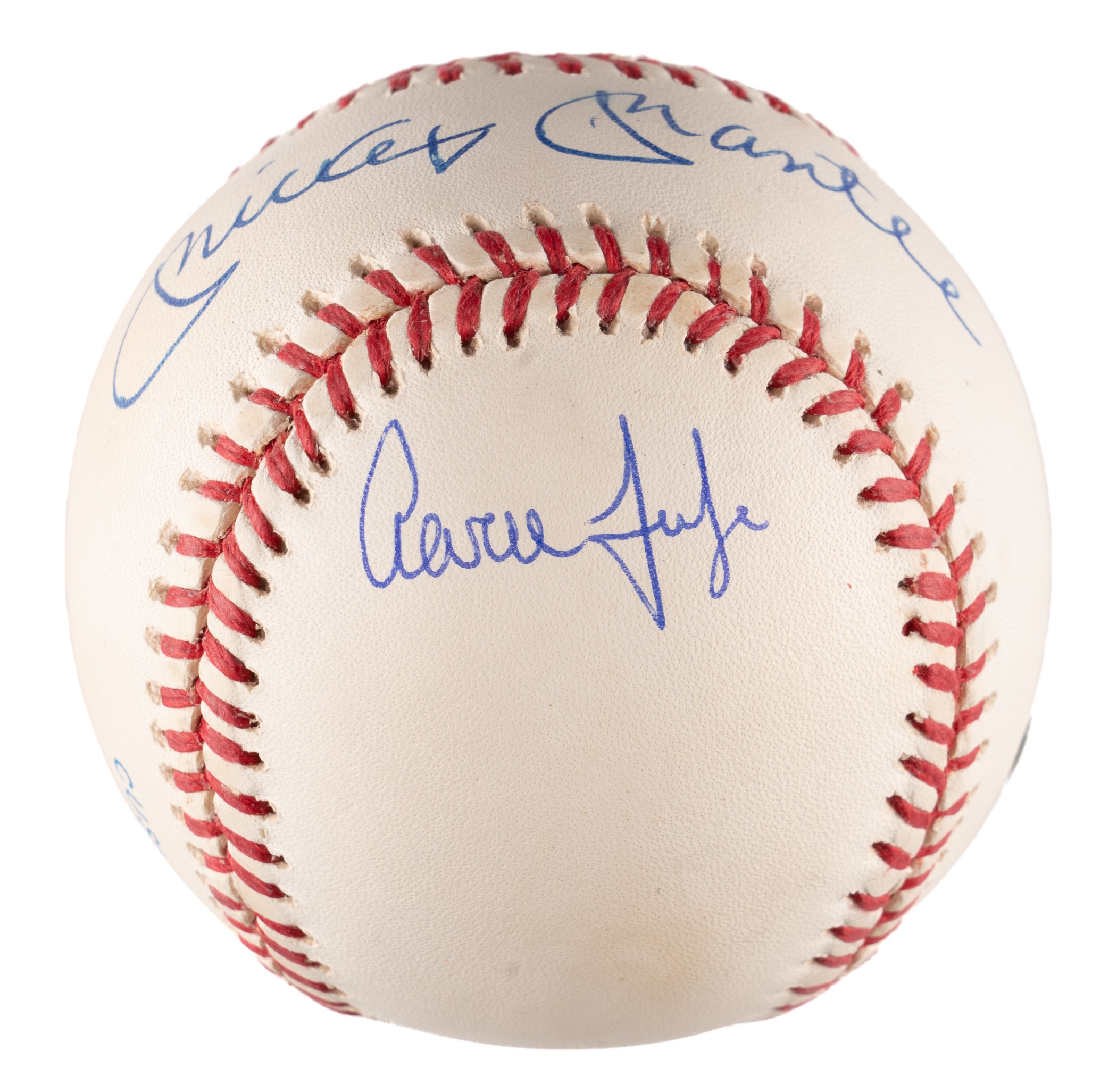 Mickey Mantle and Aaron Judge Dual-Signed Baseball - "The Mick and The ...