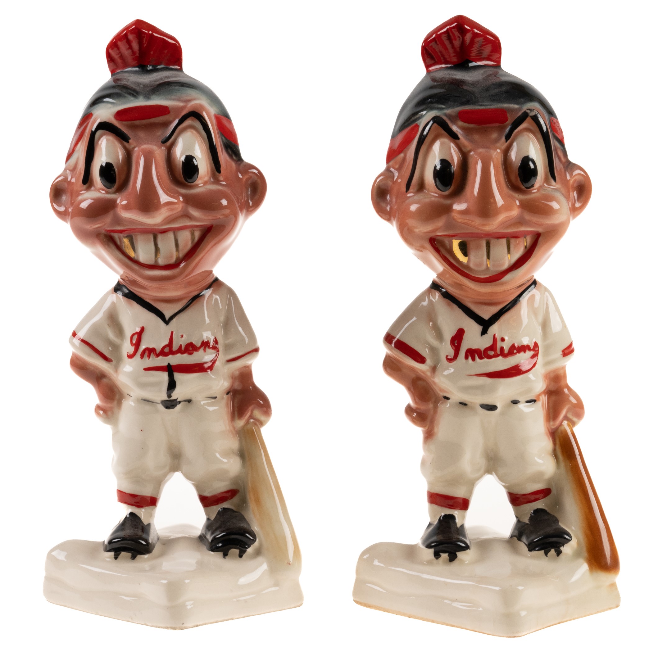 Pair of 1940s Cleveland Indians Chief Wahoo Ceramic Banks - Rare ...