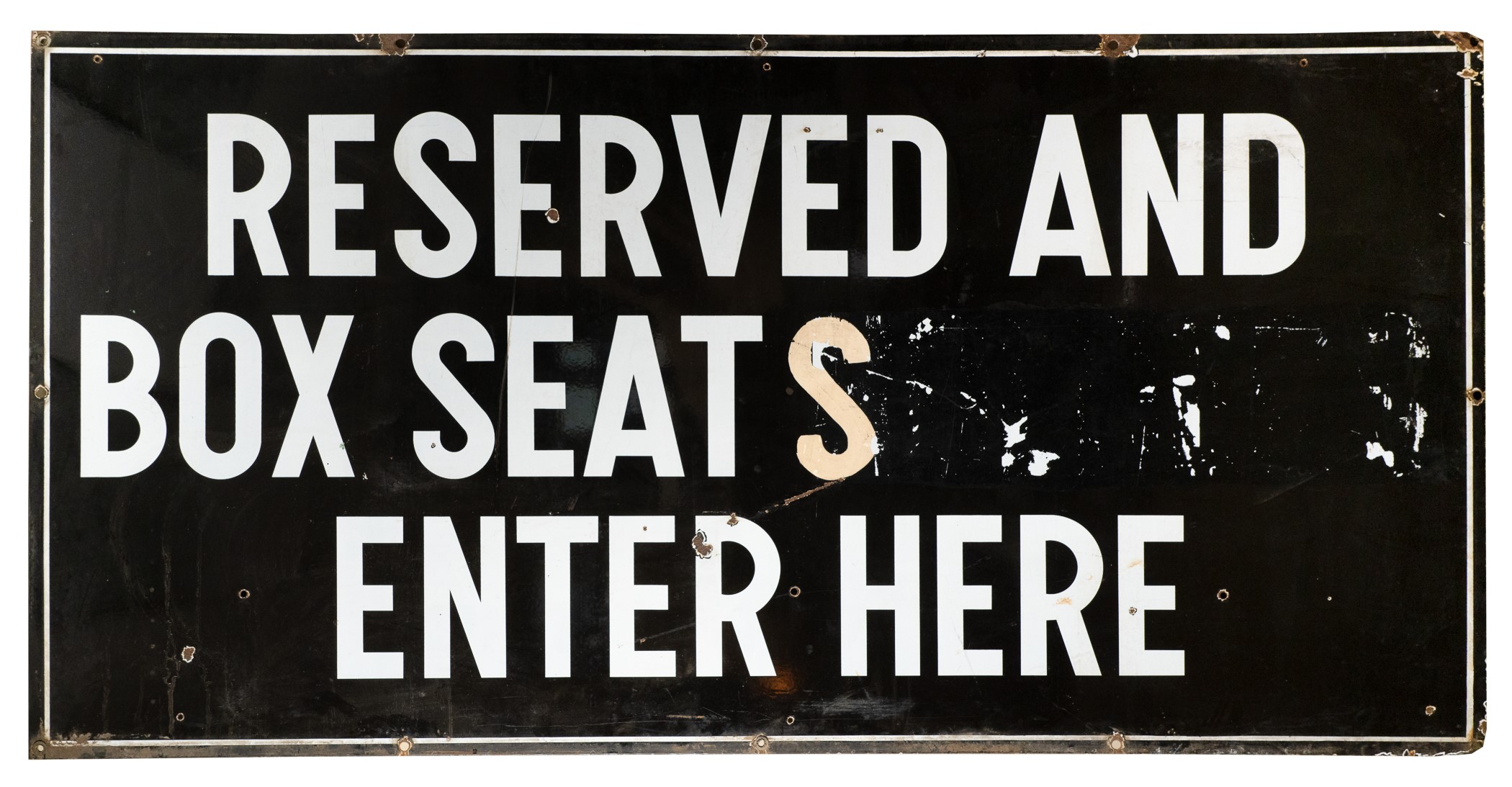 Enormous "Reserved and Box Seats" Original Yankee Stadium Double-Sided ...