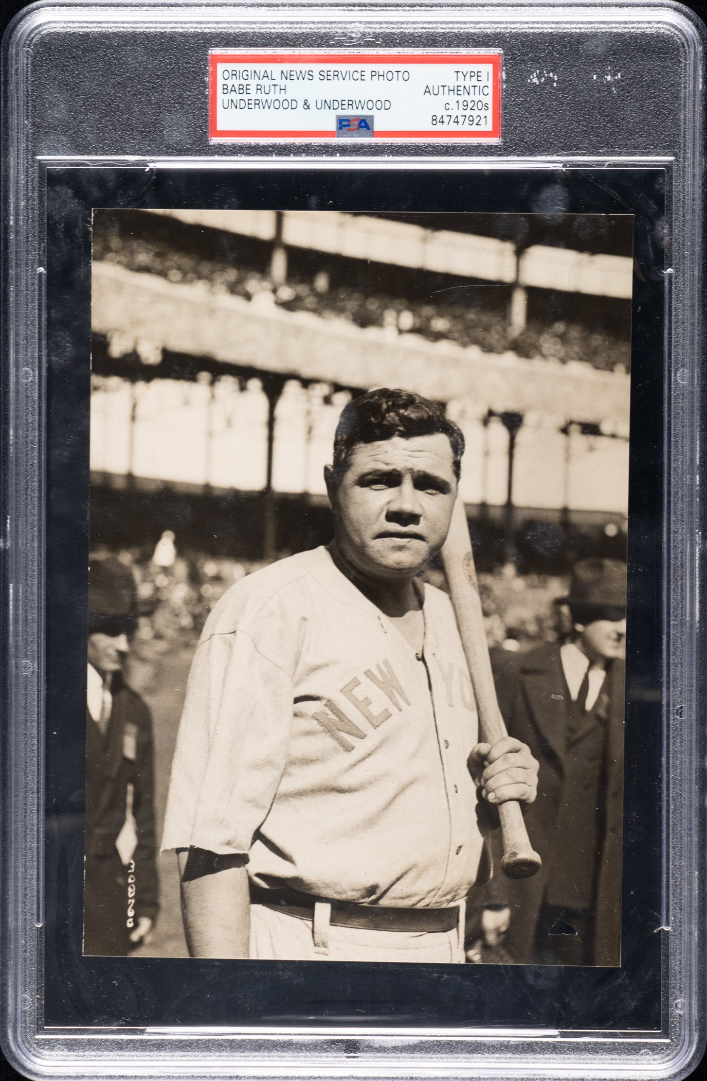 Circa 1920s Babe Ruth Original Underwood & Underwood Photograph PSA/DNA ...
