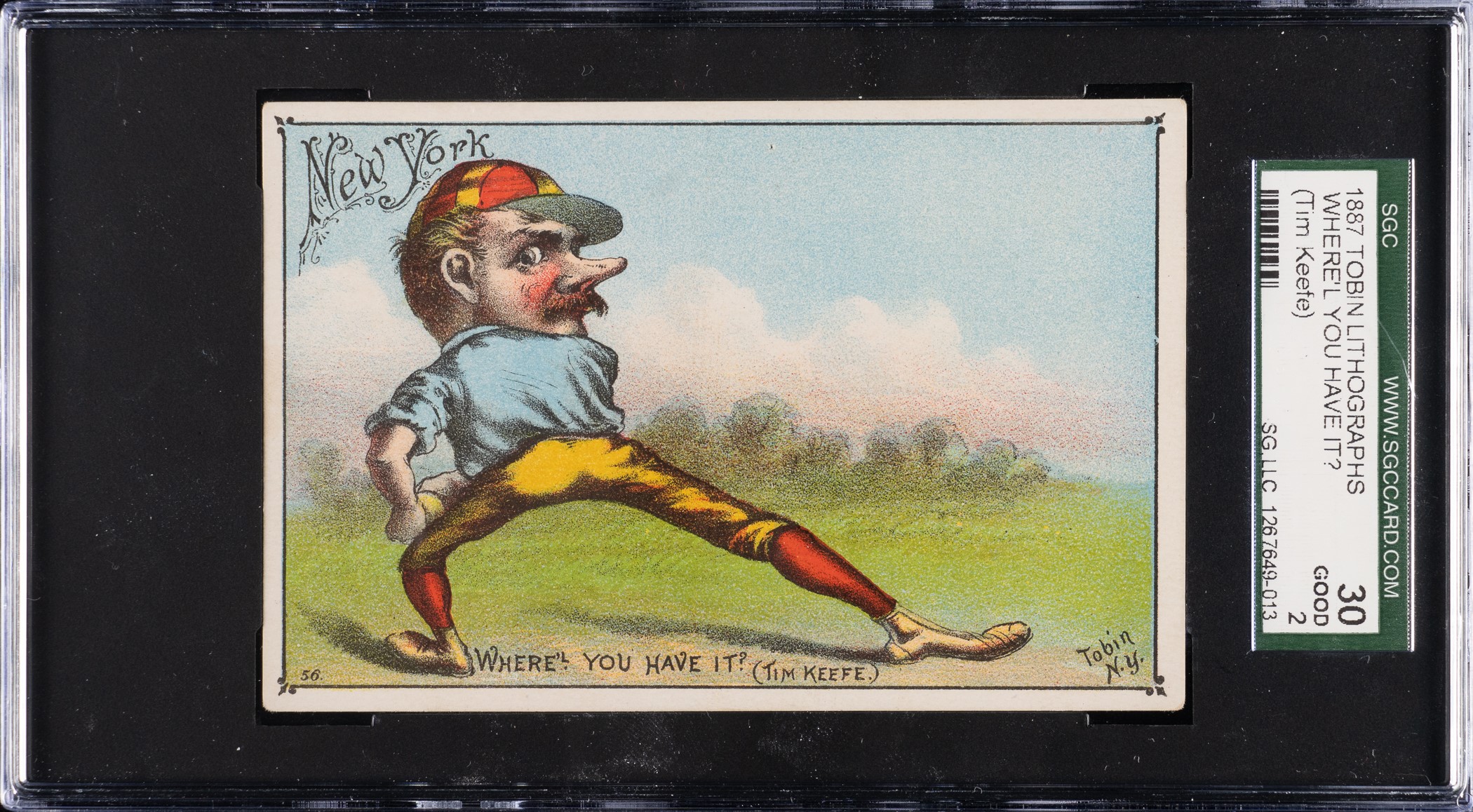 1887 Tobin Lithographs Color "Where'l You Have It?" (Tim Keefe) | REA ...