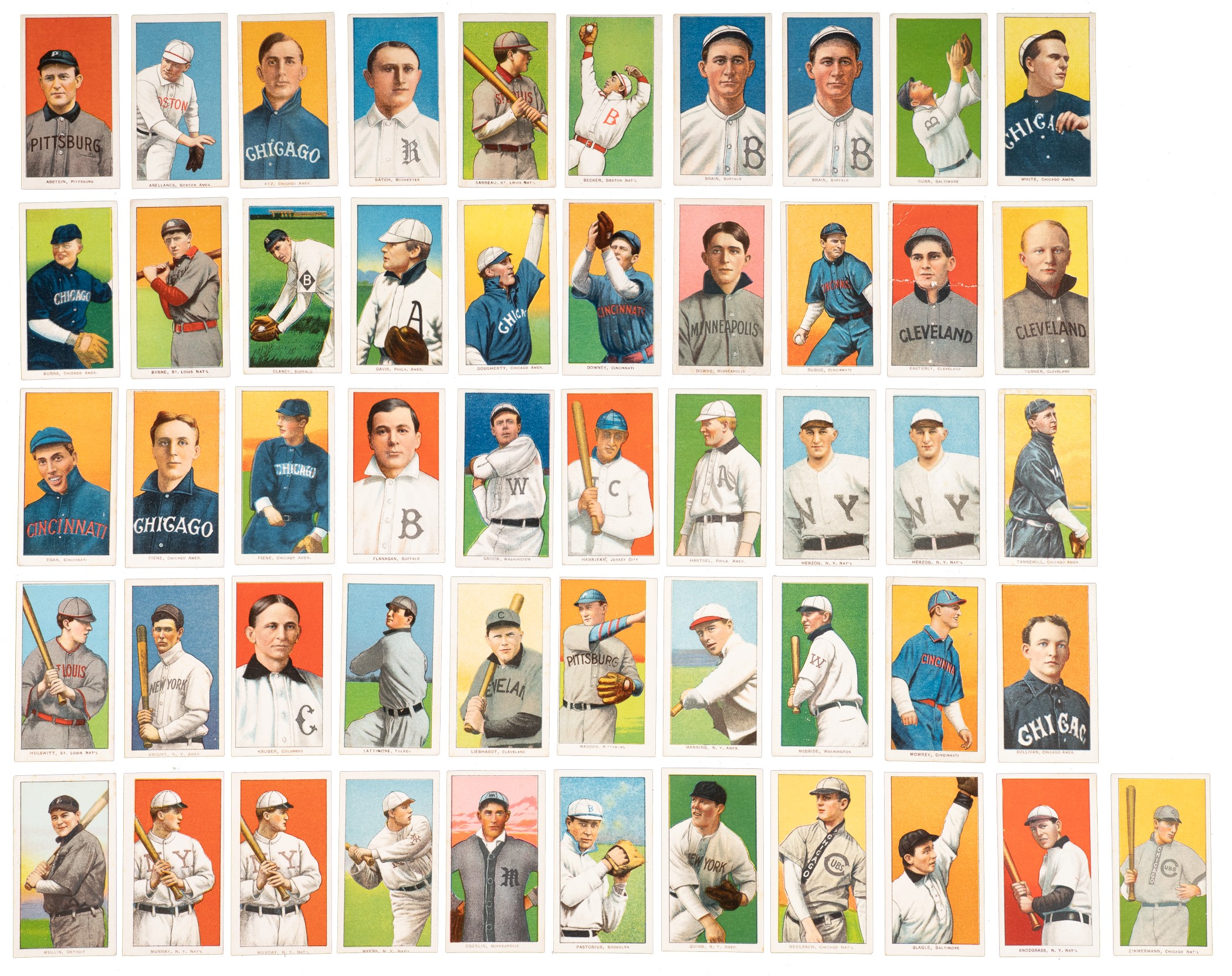 1909-1911 T206 White Border Collection (58) Including Addie Joss and ...